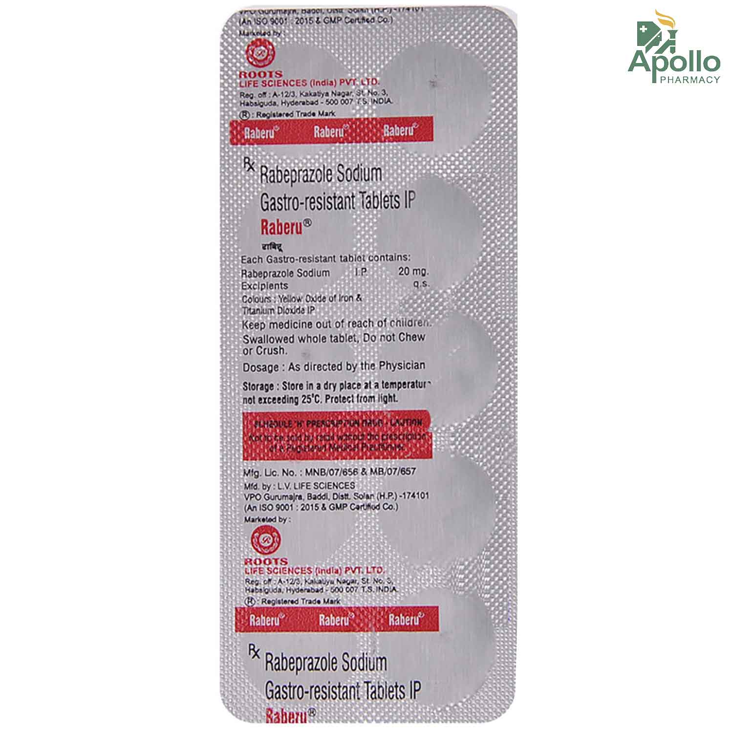 Raberu Tablet 10's Price, Uses, Side Effects, Composition - Apollo Pharmacy