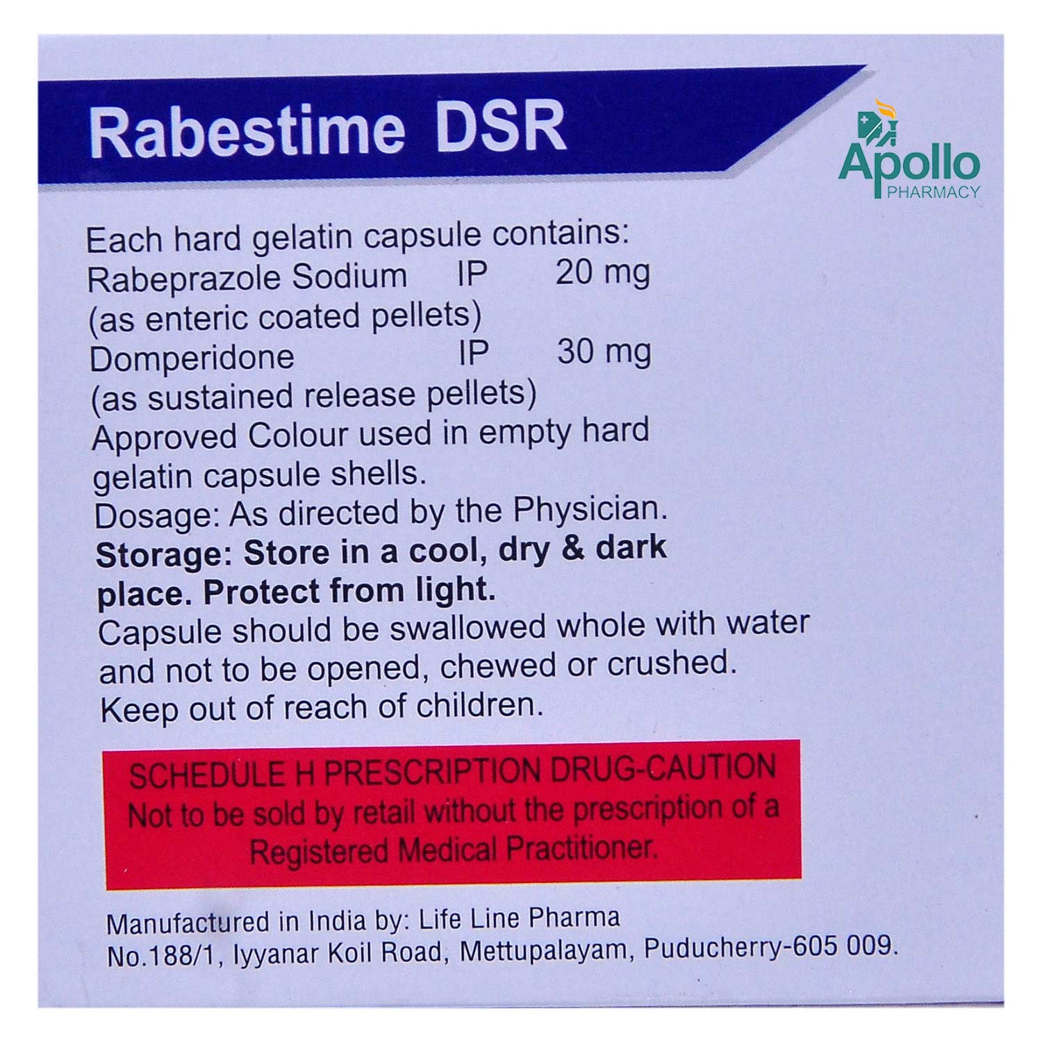 Rabestime DSR Tablet 10's Price, Uses, Side Effects, Composition ...