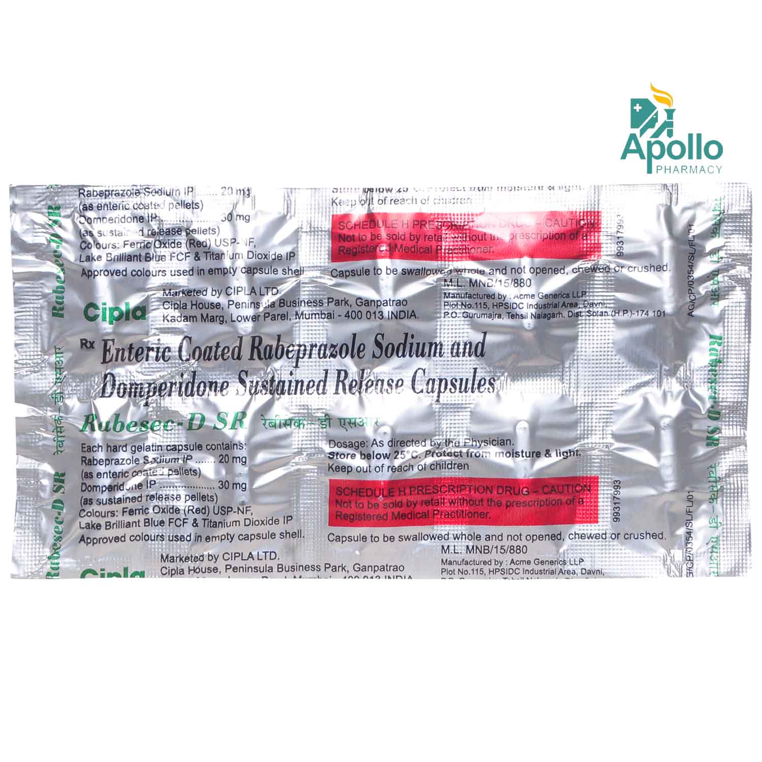 Rabesec-D SR Capsule 10's Price, Uses, Side Effects, Composition ...