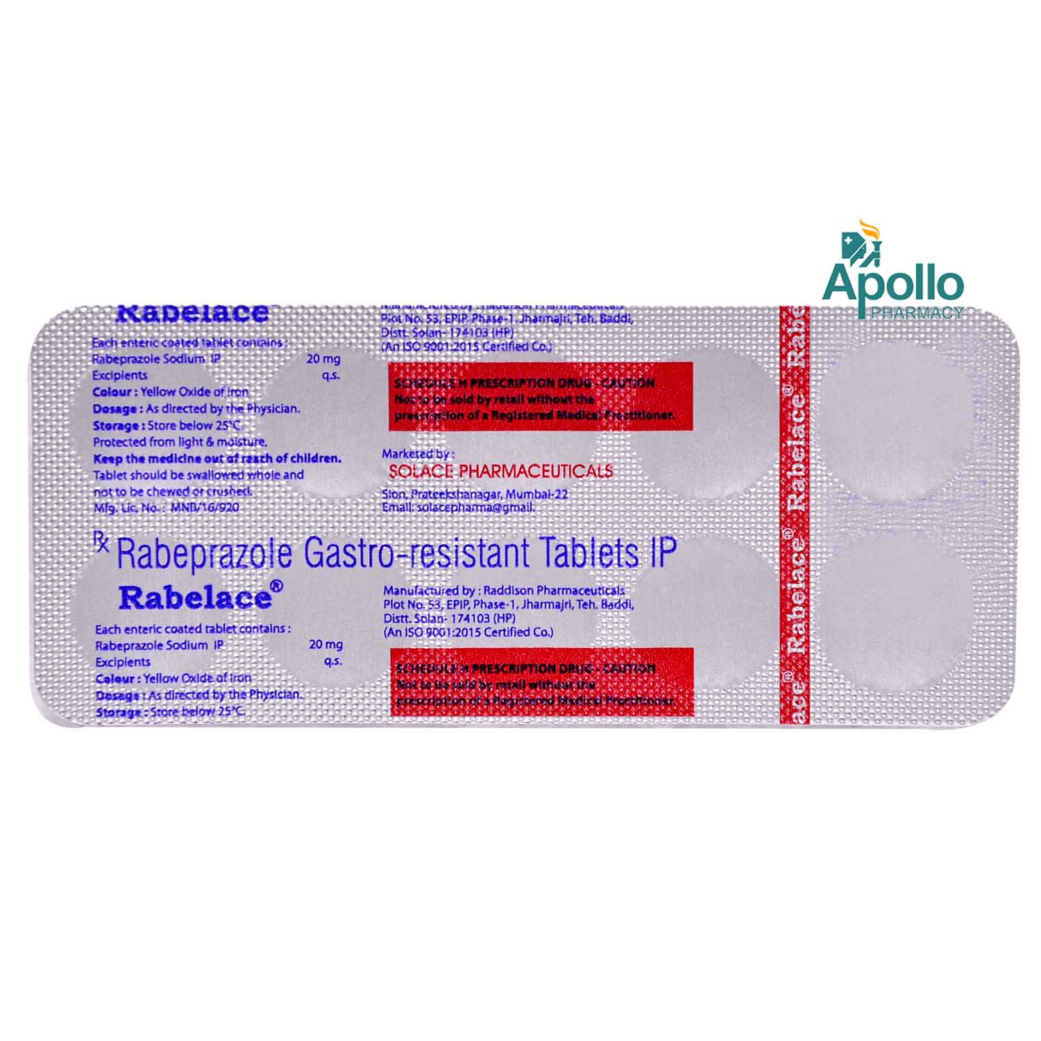 RABELACE 20MG TABLET Price, Uses, Side Effects, Composition - Apollo ...