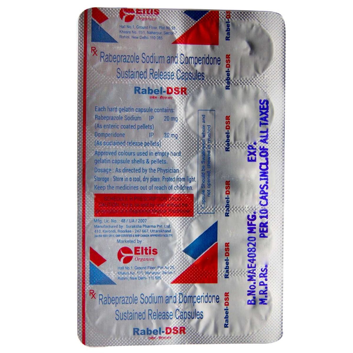 Rabel DSR Capsule 10's Price, Uses, Side Effects, Composition - Apollo ...