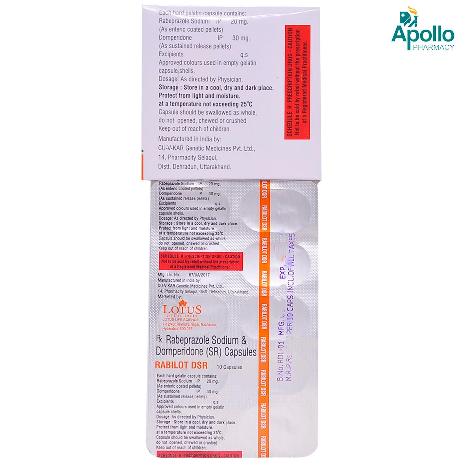 Rabilot DSR Tablet 10's Price, Uses, Side Effects, Composition - Apollo ...