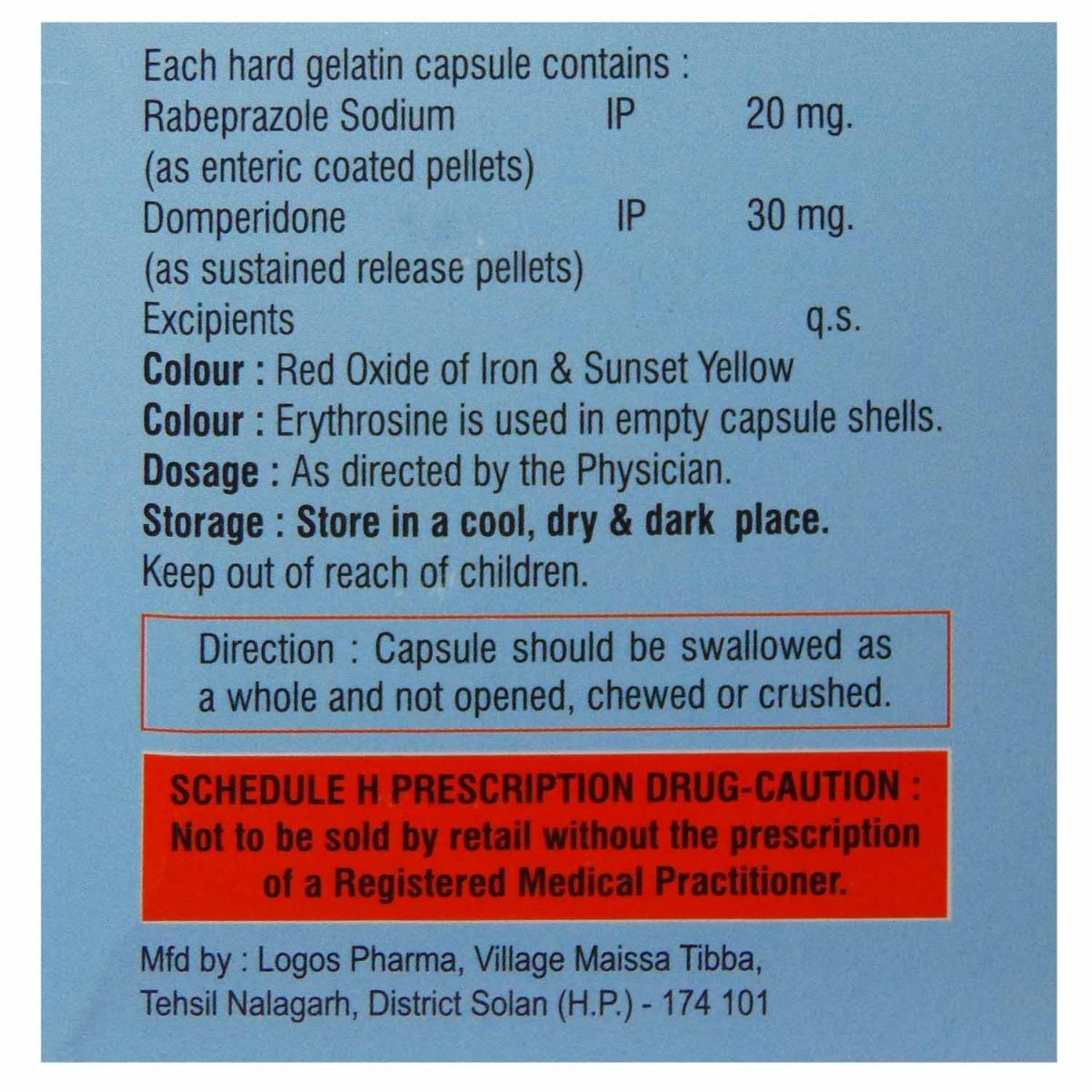 Rabnova-DSR Capsule 10's Price, Uses, Side Effects, Composition ...