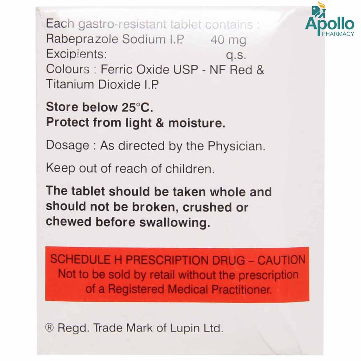 Rablet 40 Tablet 15's Price, Uses, Side Effects, Composition - Apollo ...