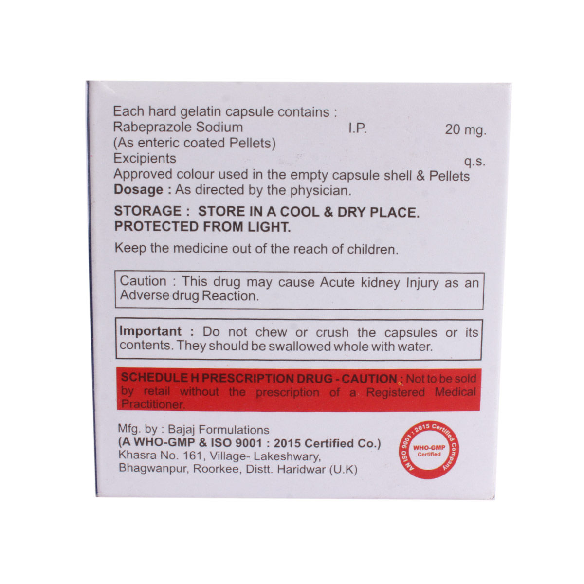 Rabesome-20 Capsule 10's Price, Uses, Side Effects, Composition ...