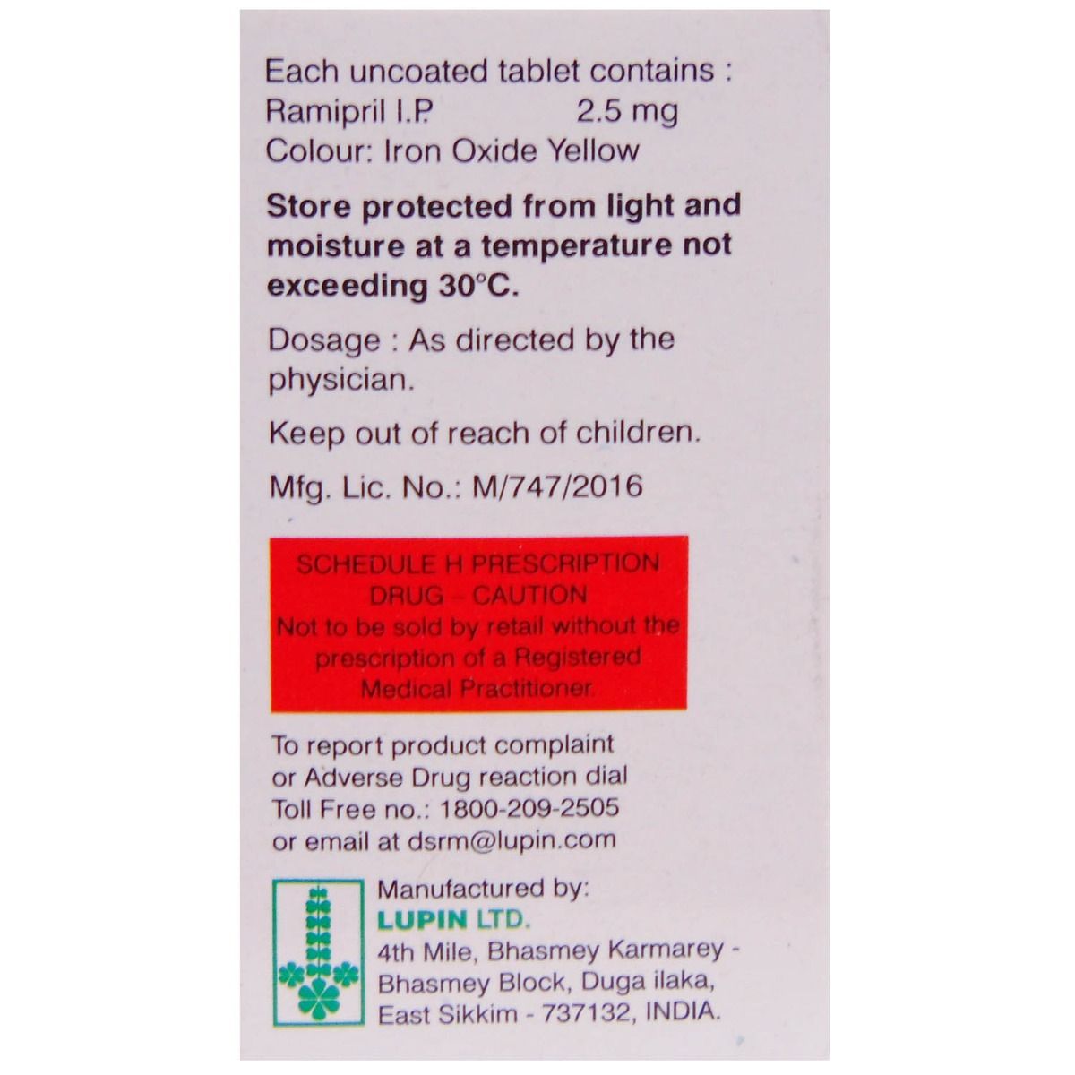 RAMISTAR 2.5MG TABLET Price, Uses, Side Effects, Composition - Apollo ...