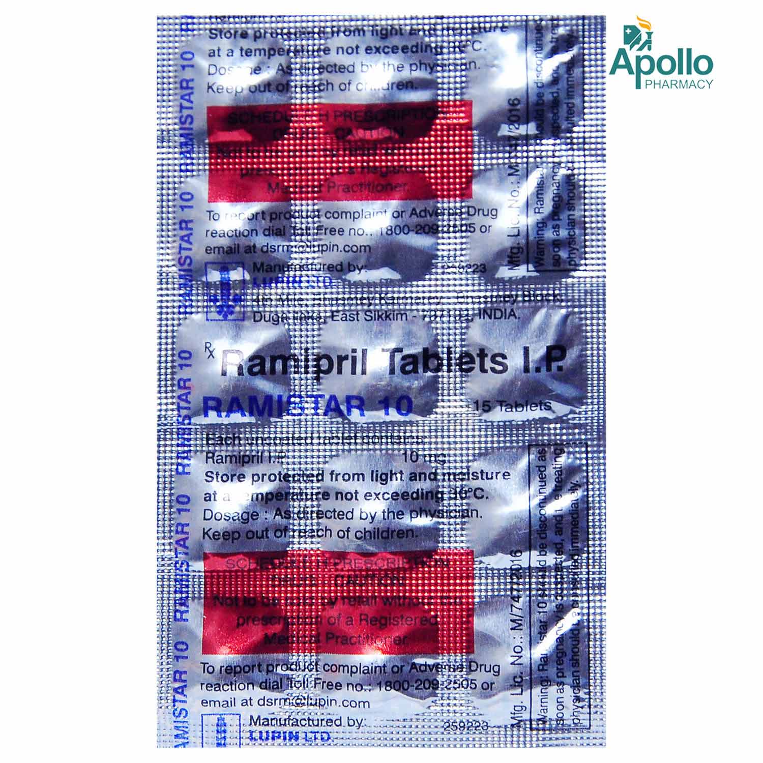 Ramistar 10 Tablet 15's Price, Uses, Side Effects, Composition - Apollo ...