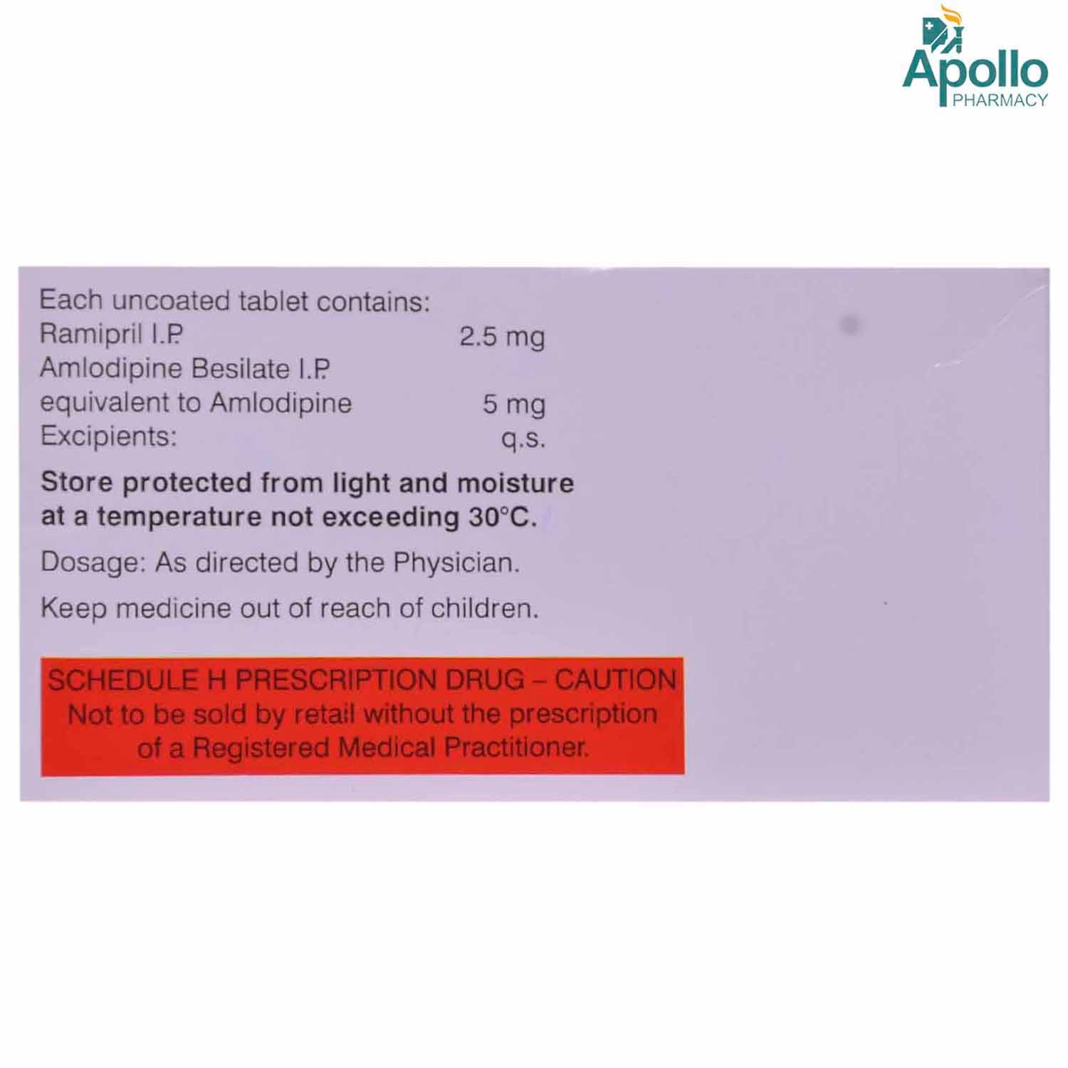 Ramistar-Am 2.5/5mg Tablet 15's Price, Uses, Side Effects, Composition ...