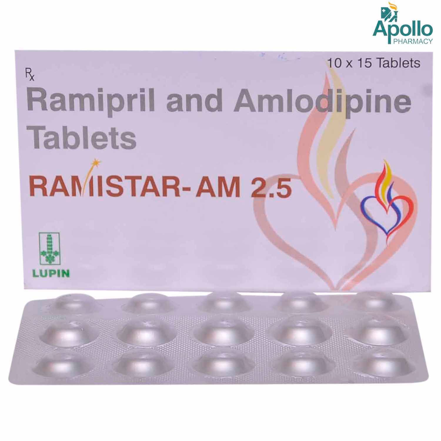 Ramistar-Am 2.5/5mg Tablet 15's Price, Uses, Side Effects, Composition ...
