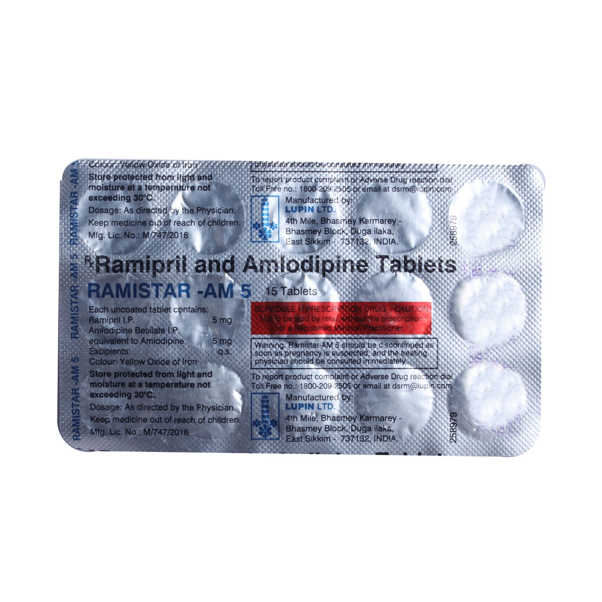 Ramistar-AM 5 Tablet 15's Price, Uses, Side Effects, Composition ...