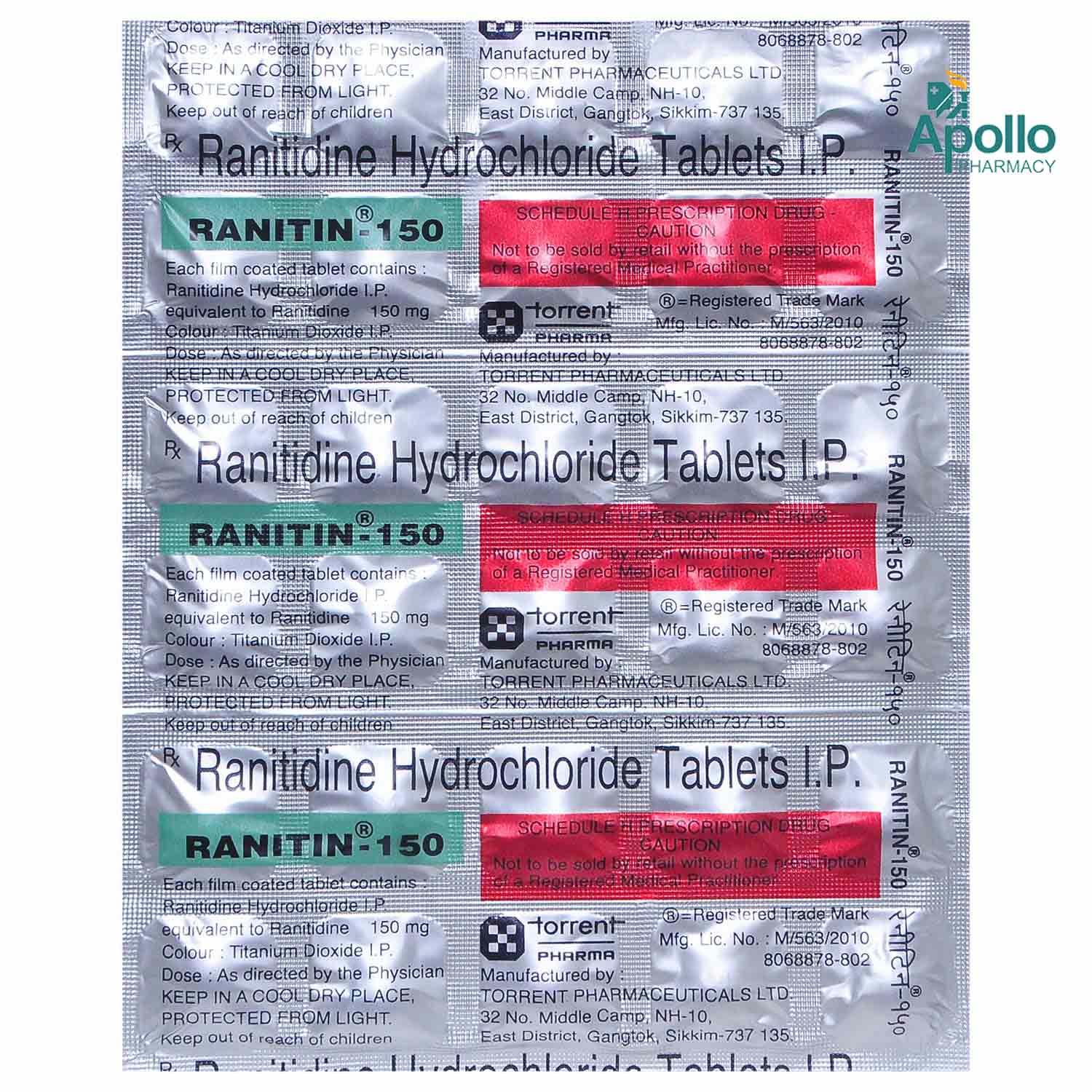 Ranitin-150 Tablet 30's Price, Uses, Side Effects, Composition - Apollo ...