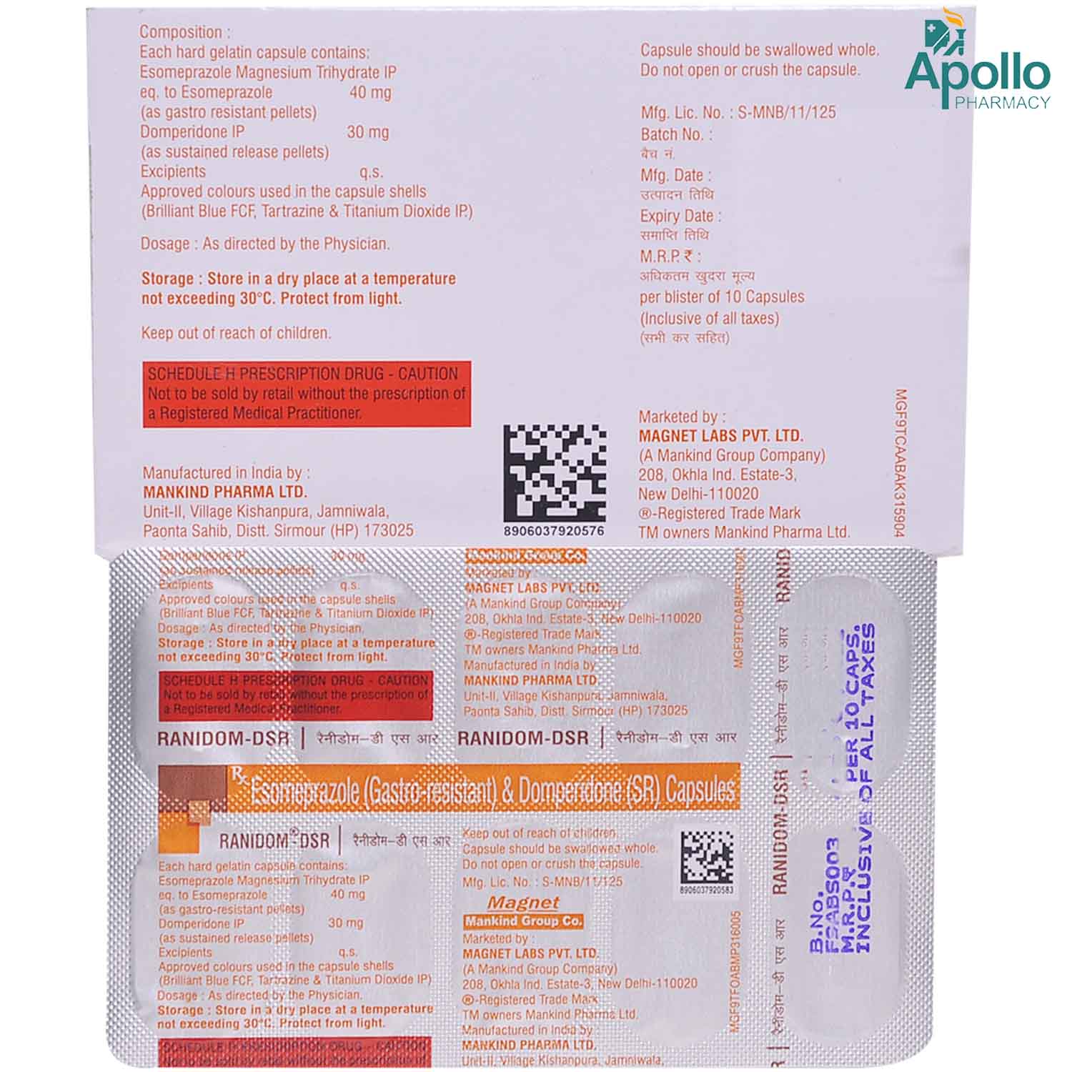 RANIDOM DSR CAPSULE Price, Uses, Side Effects, Composition - Apollo ...