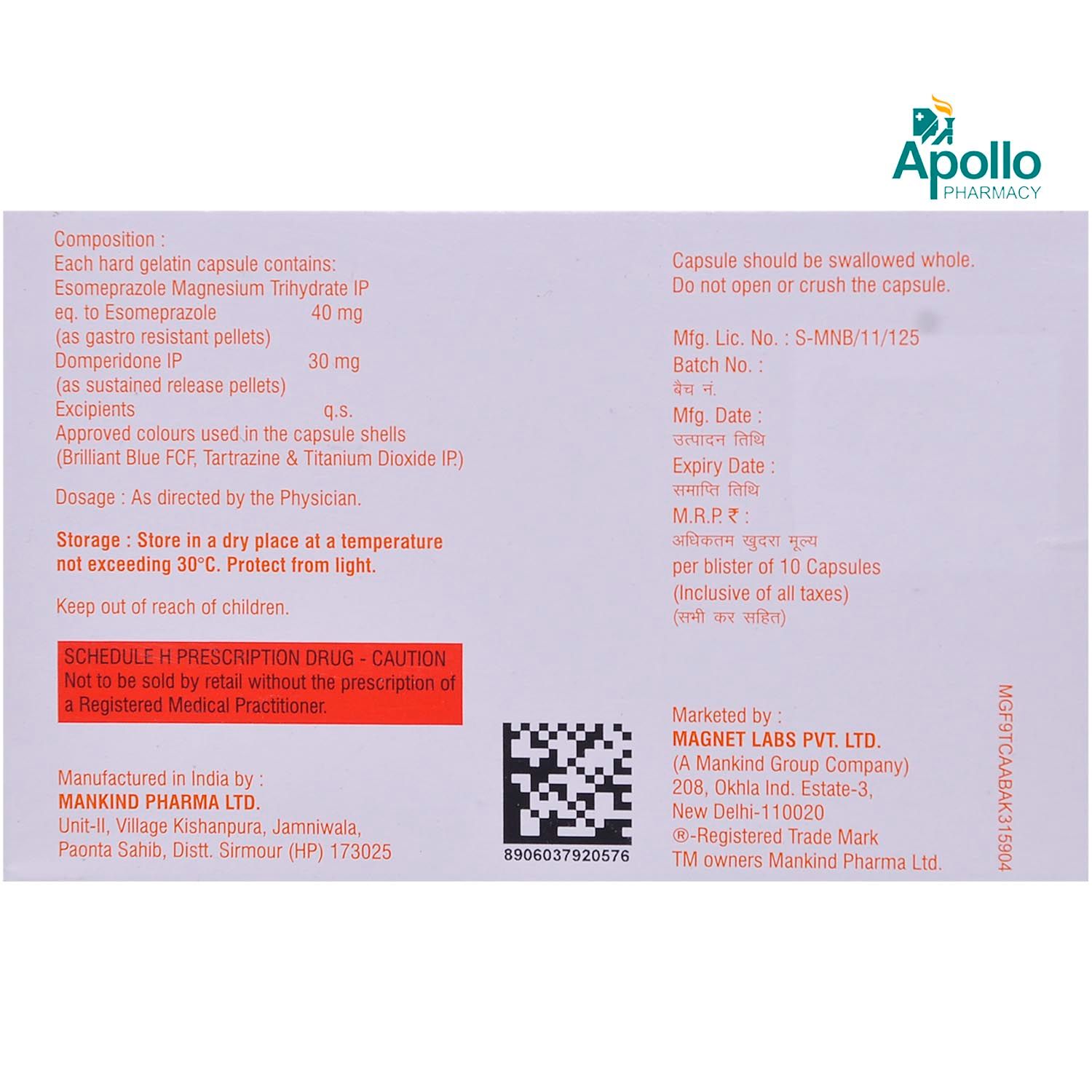 RANIDOM DSR CAPSULE Price, Uses, Side Effects, Composition - Apollo ...