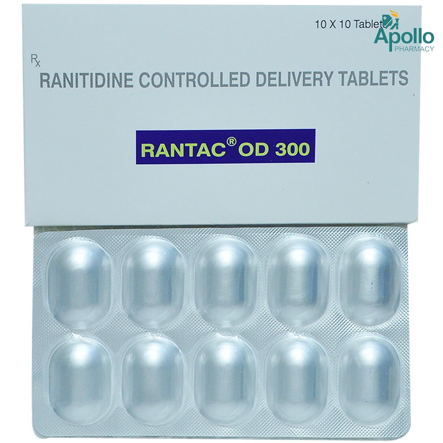 Rantac OD 300 Tablet 10's Price, Uses, Side Effects, Composition ...