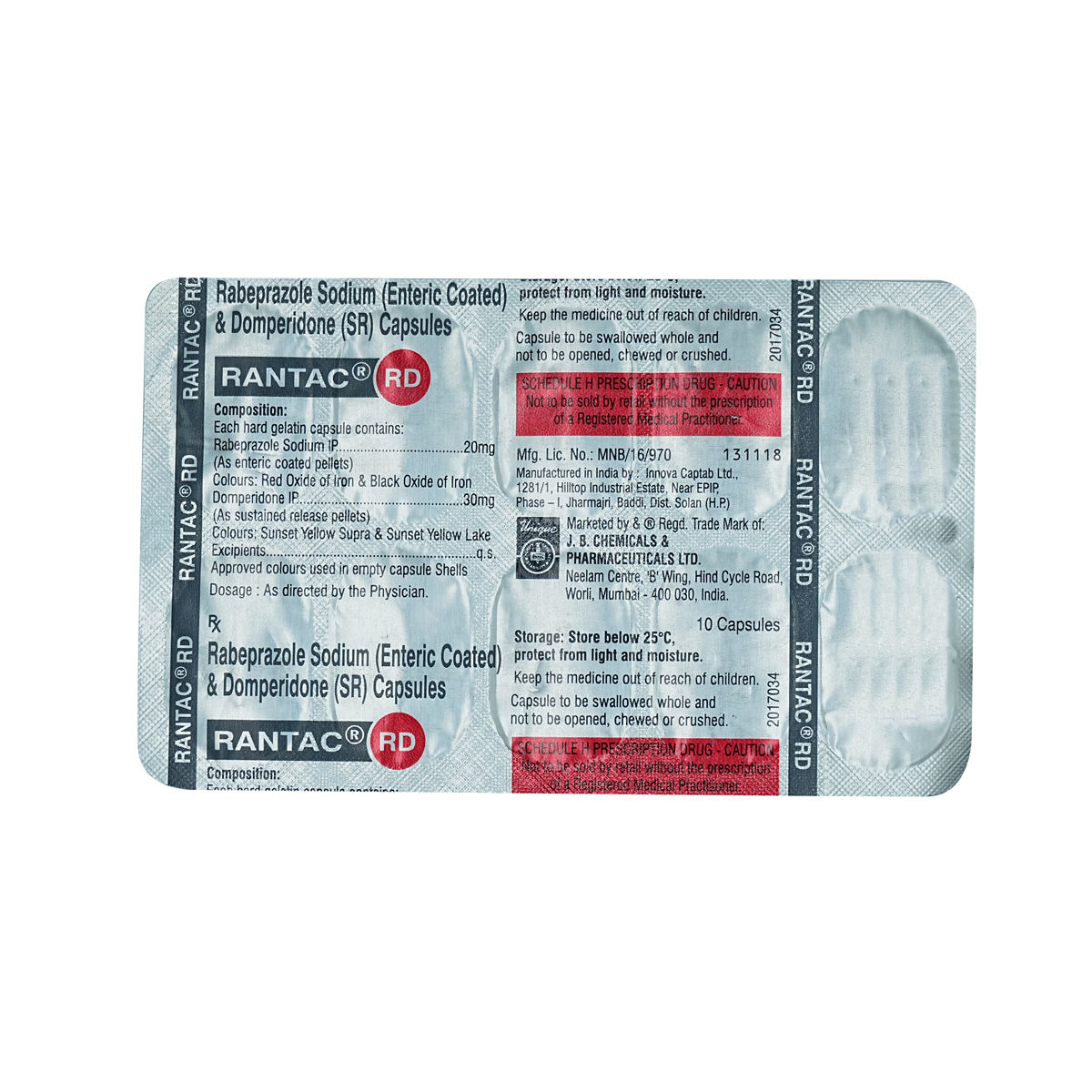 Rantac RD Capsule 10's Price, Uses, Side Effects, Composition - Apollo ...