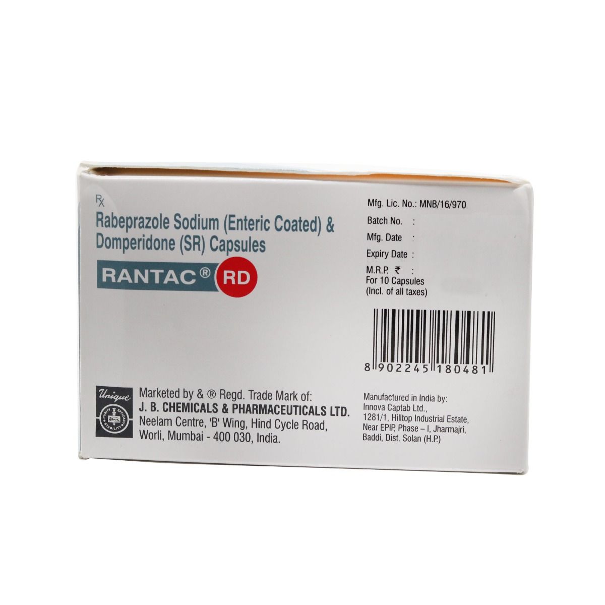 Rantac RD Capsule 10's Price, Uses, Side Effects, Composition - Apollo ...
