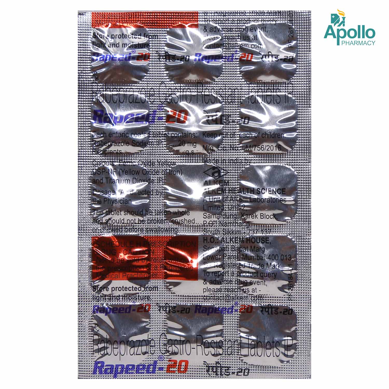 Rapeed-20 Tablet 15's Price, Uses, Side Effects, Composition - Apollo ...