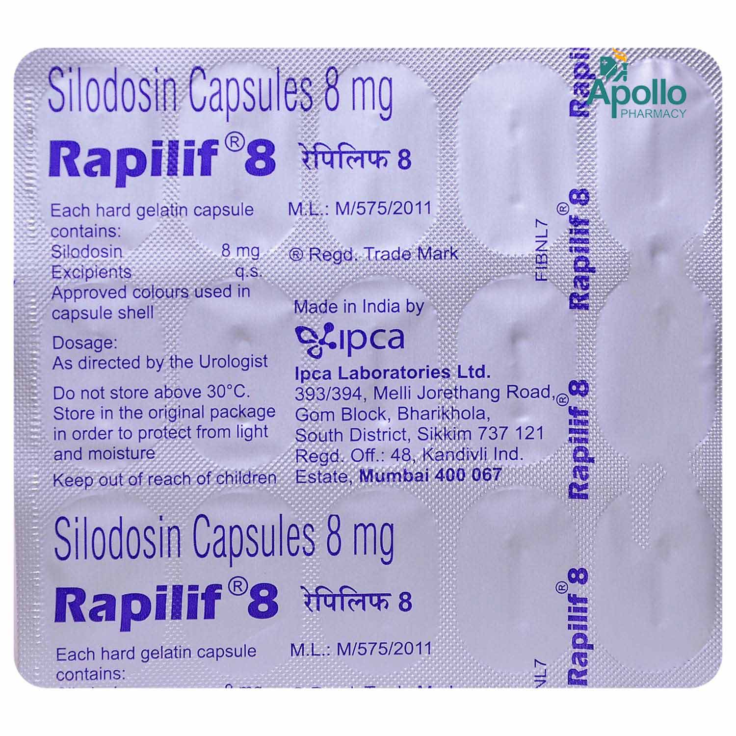 Rapilif 8 Capsule 15's Price, Uses, Side Effects, Composition - Apollo ...