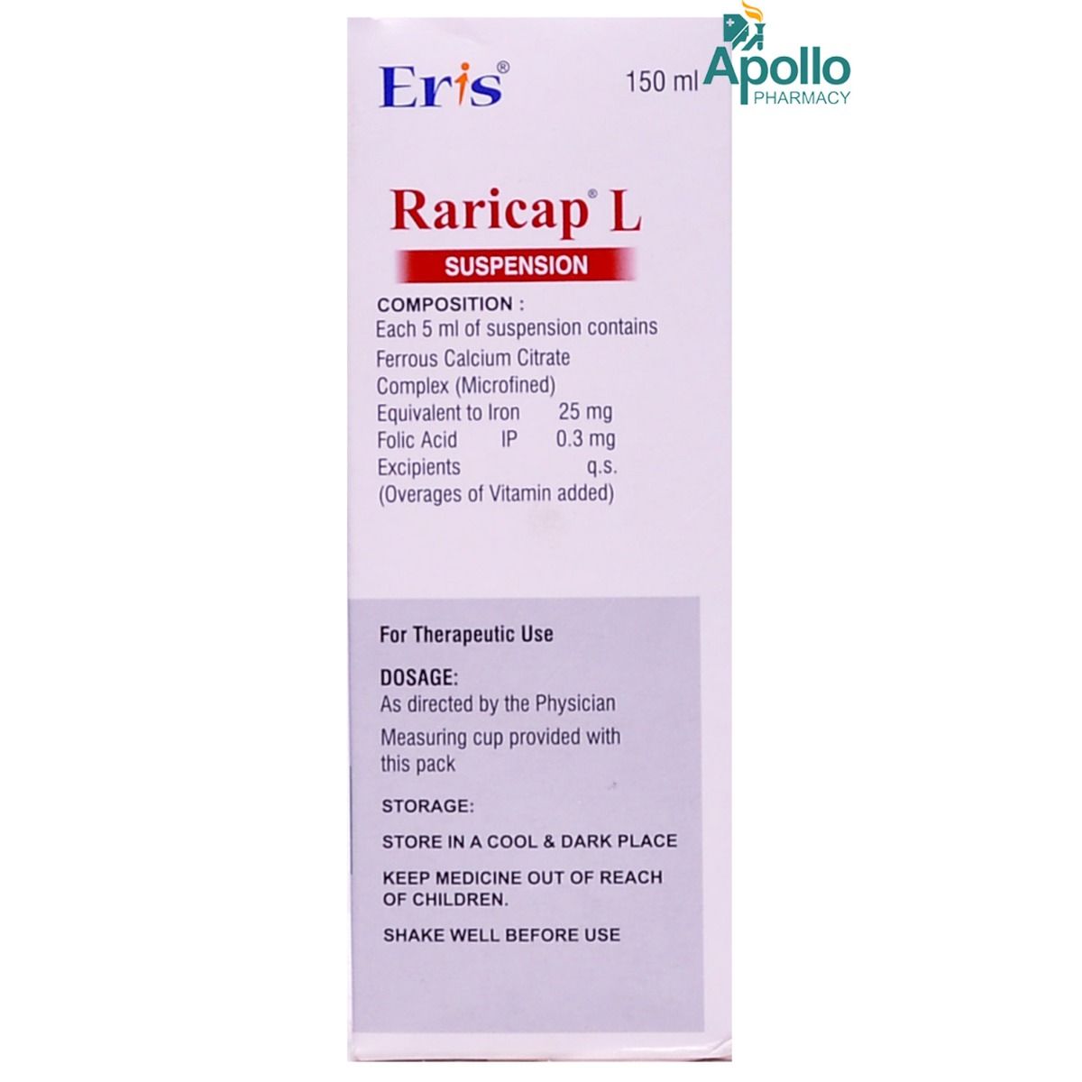 Raricap L Suspension 150 ml Price, Uses, Side Effects, Composition ...