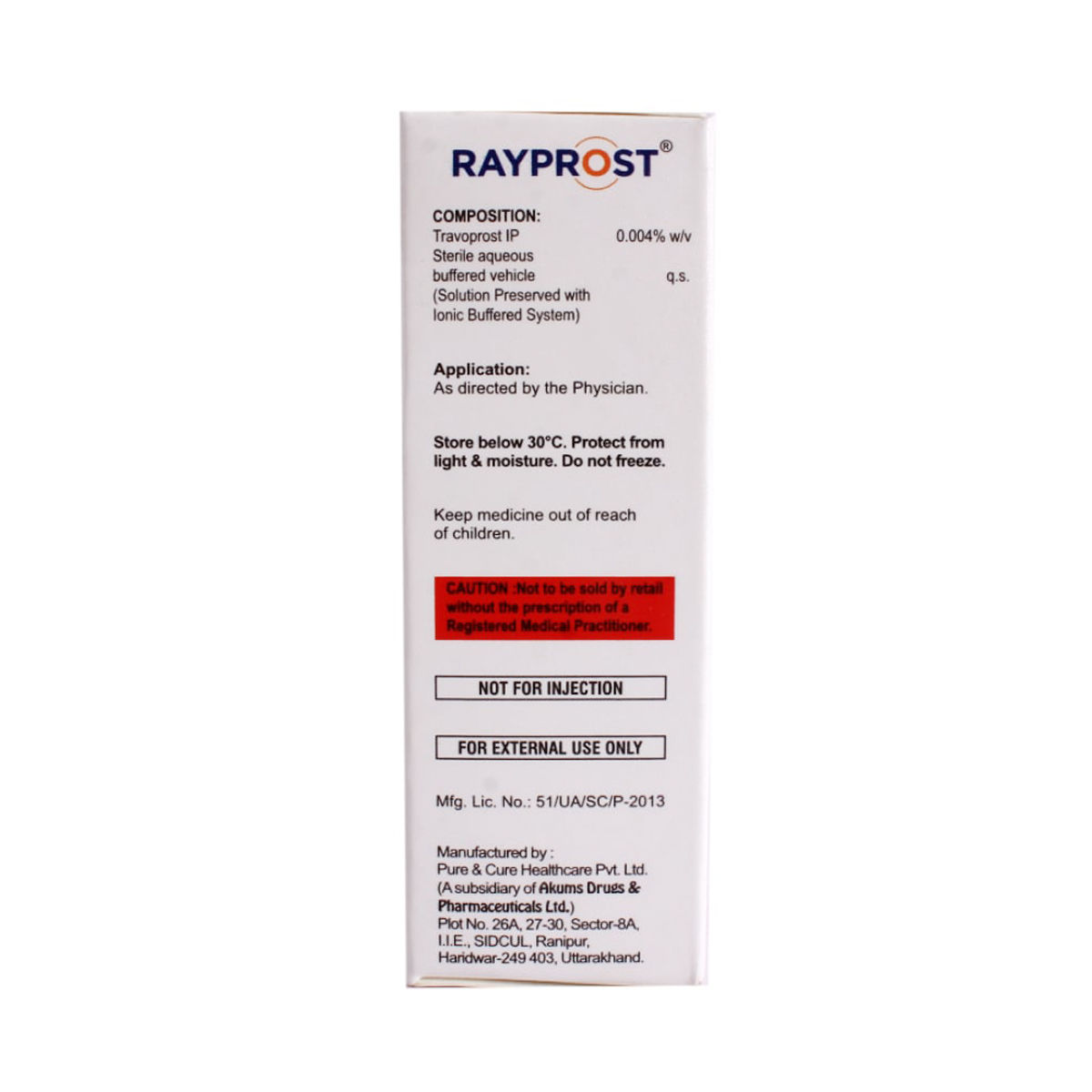 Rayprost Eye Drops 3 ml Price, Uses, Side Effects, Composition - Apollo ...