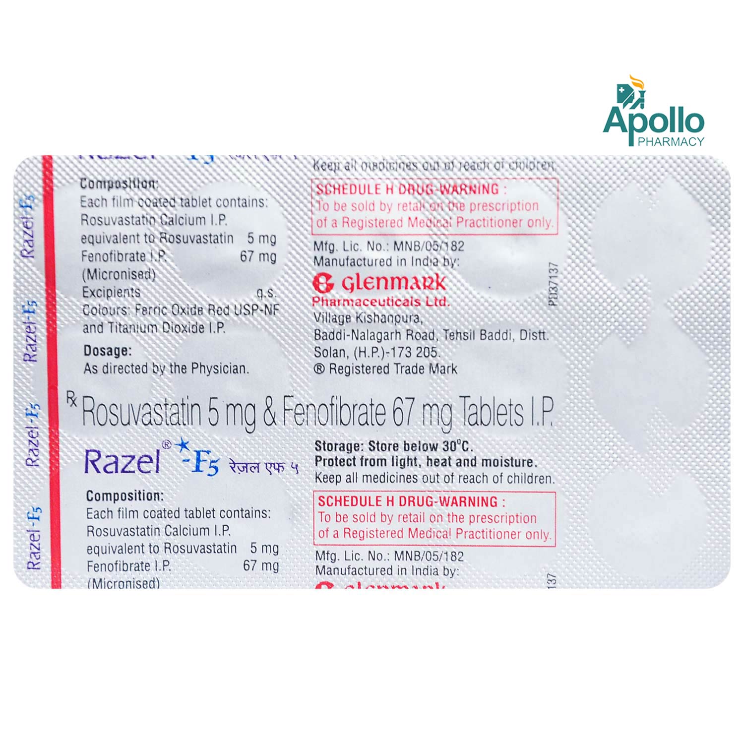 Razel-F 5 Tablet 10's Price, Uses, Side Effects, Composition - Apollo ...