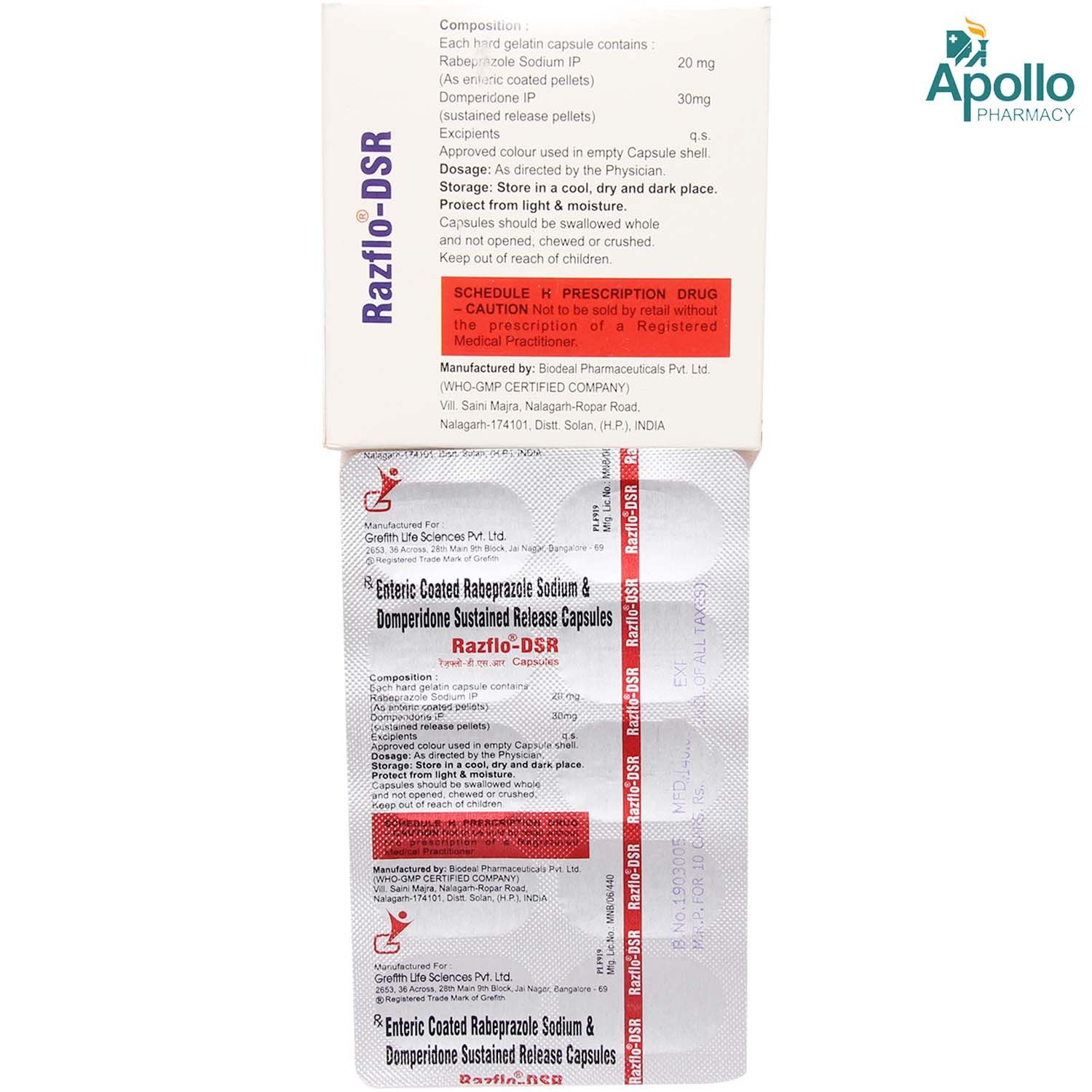 Razflo DSR Tablet 10's Price, Uses, Side Effects, Composition - Apollo ...