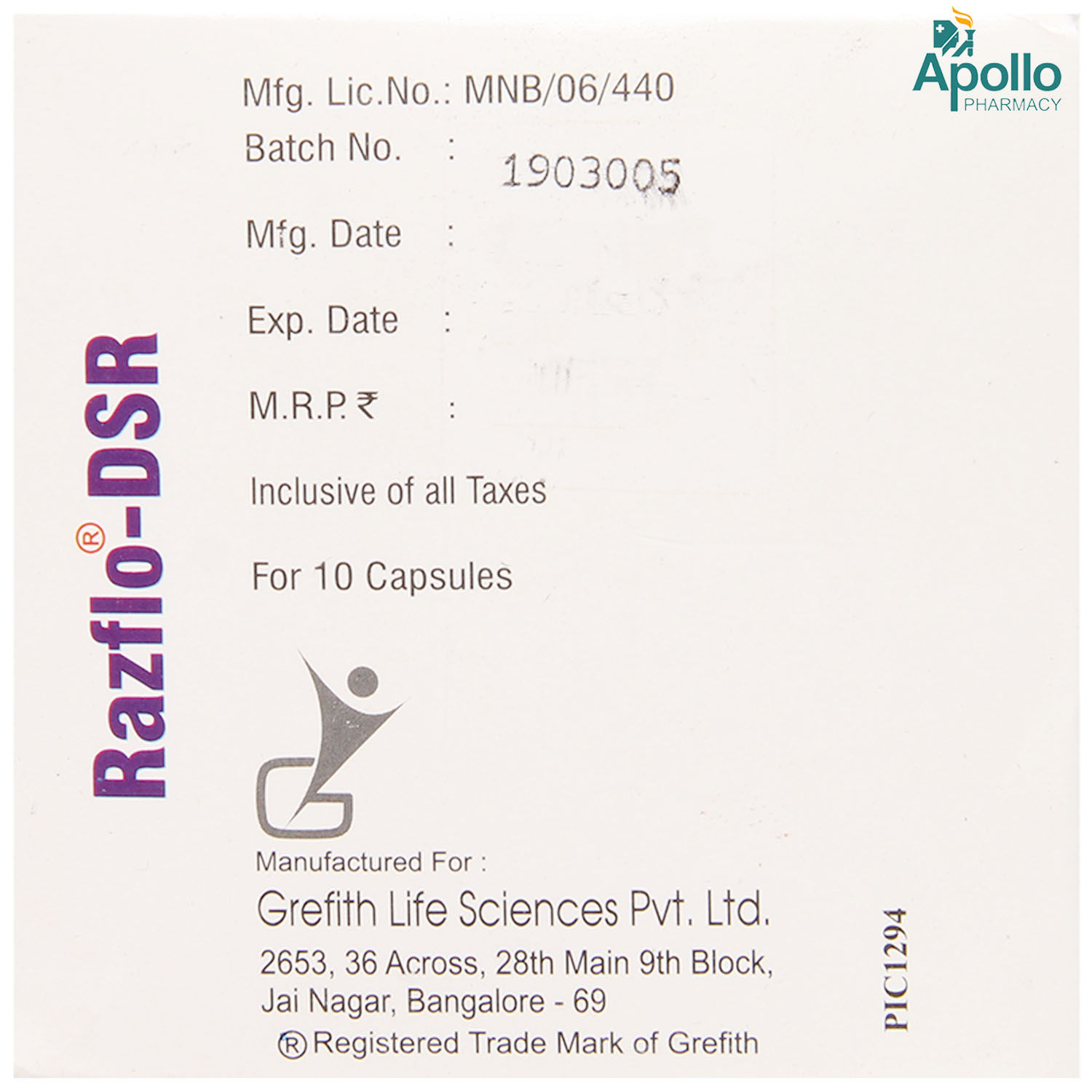 Razflo DSR Tablet 10's Price, Uses, Side Effects, Composition - Apollo ...