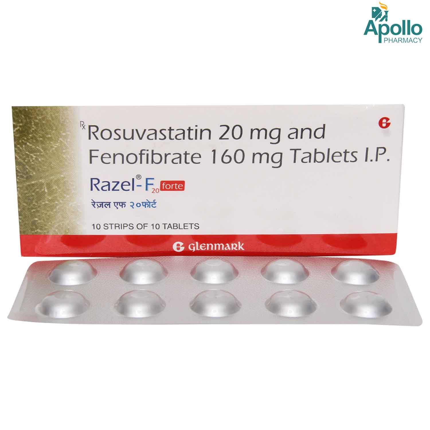 Razel-F 20 Forte Tablet 10's Price, Uses, Side Effects, Composition ...