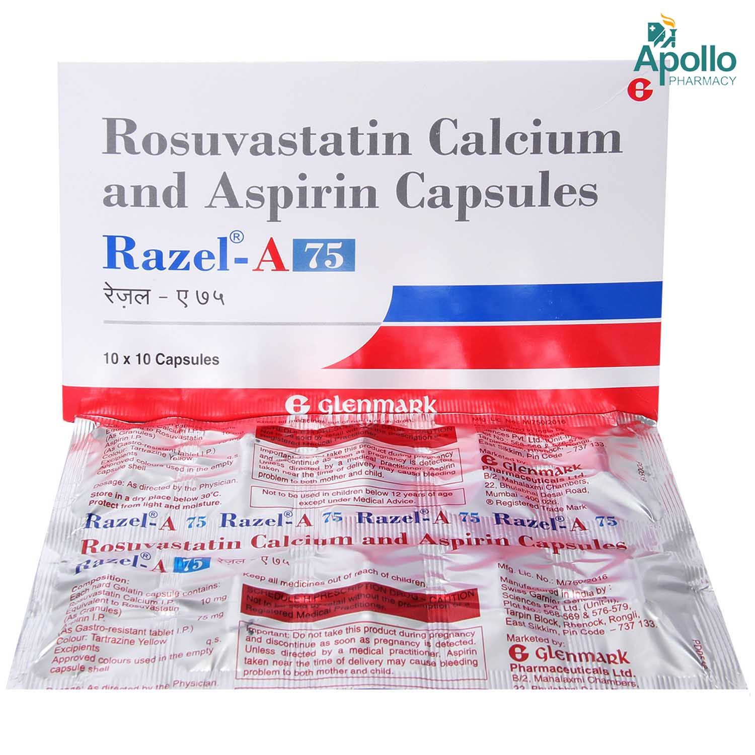 Razel A 75 Capsule 10's Price, Uses, Side Effects, Composition - Apollo ...