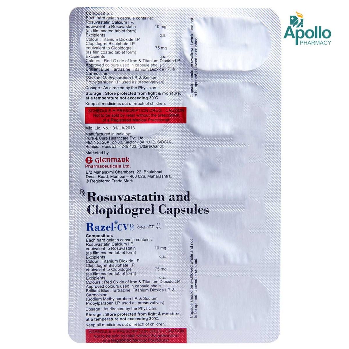 Razel-CV 10/75 Capsule 10's Price, Uses, Side Effects, Composition ...