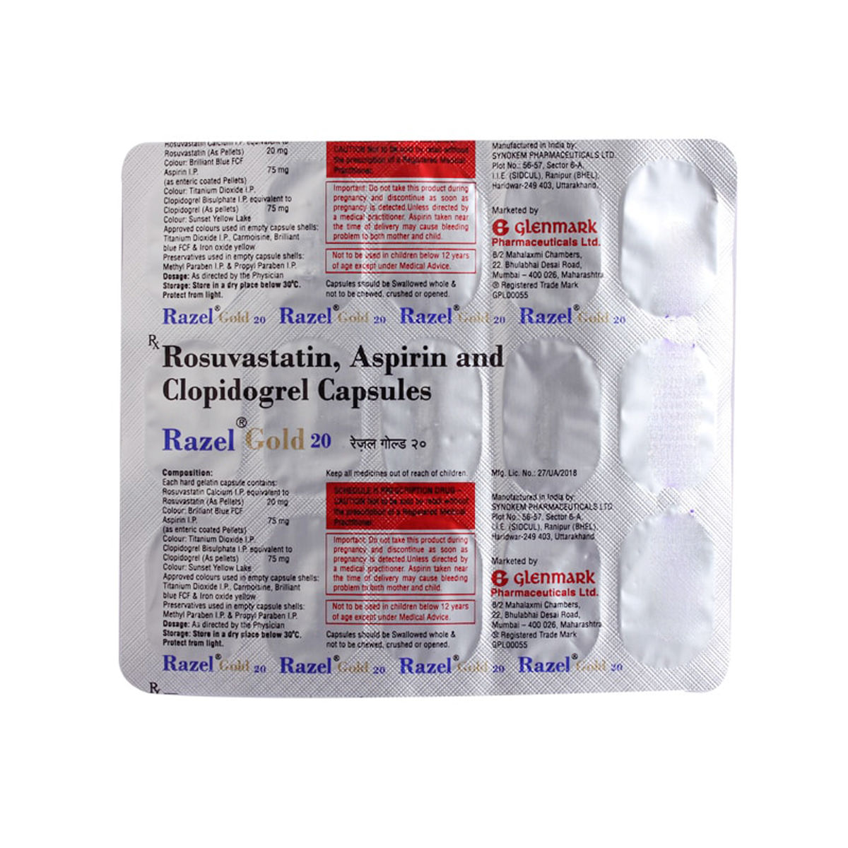 Razel Gold 20 Capsule 15's Price, Uses, Side Effects, Composition ...