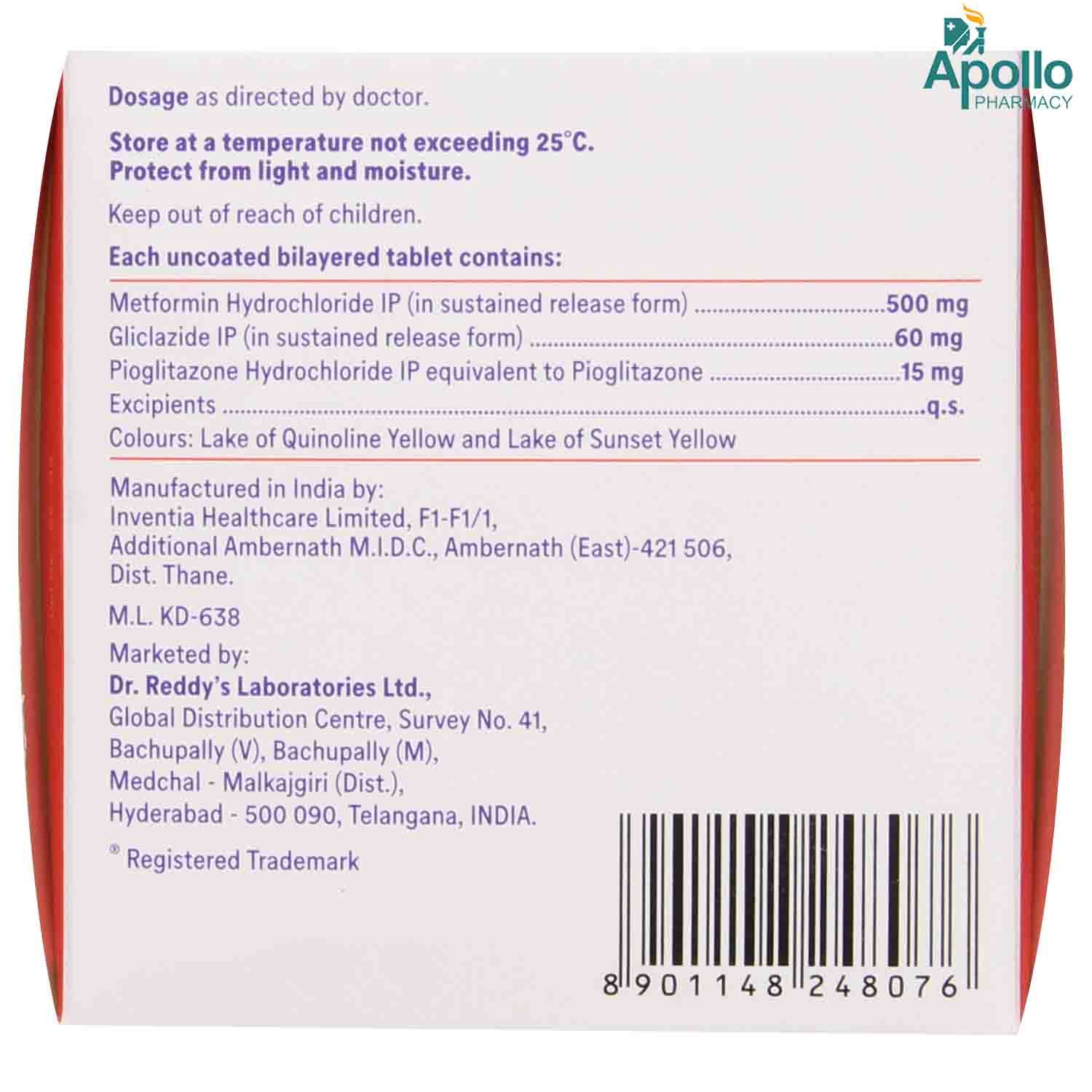 Reclimet PG 60 Tablet 10's Price, Uses, Side Effects, Composition ...