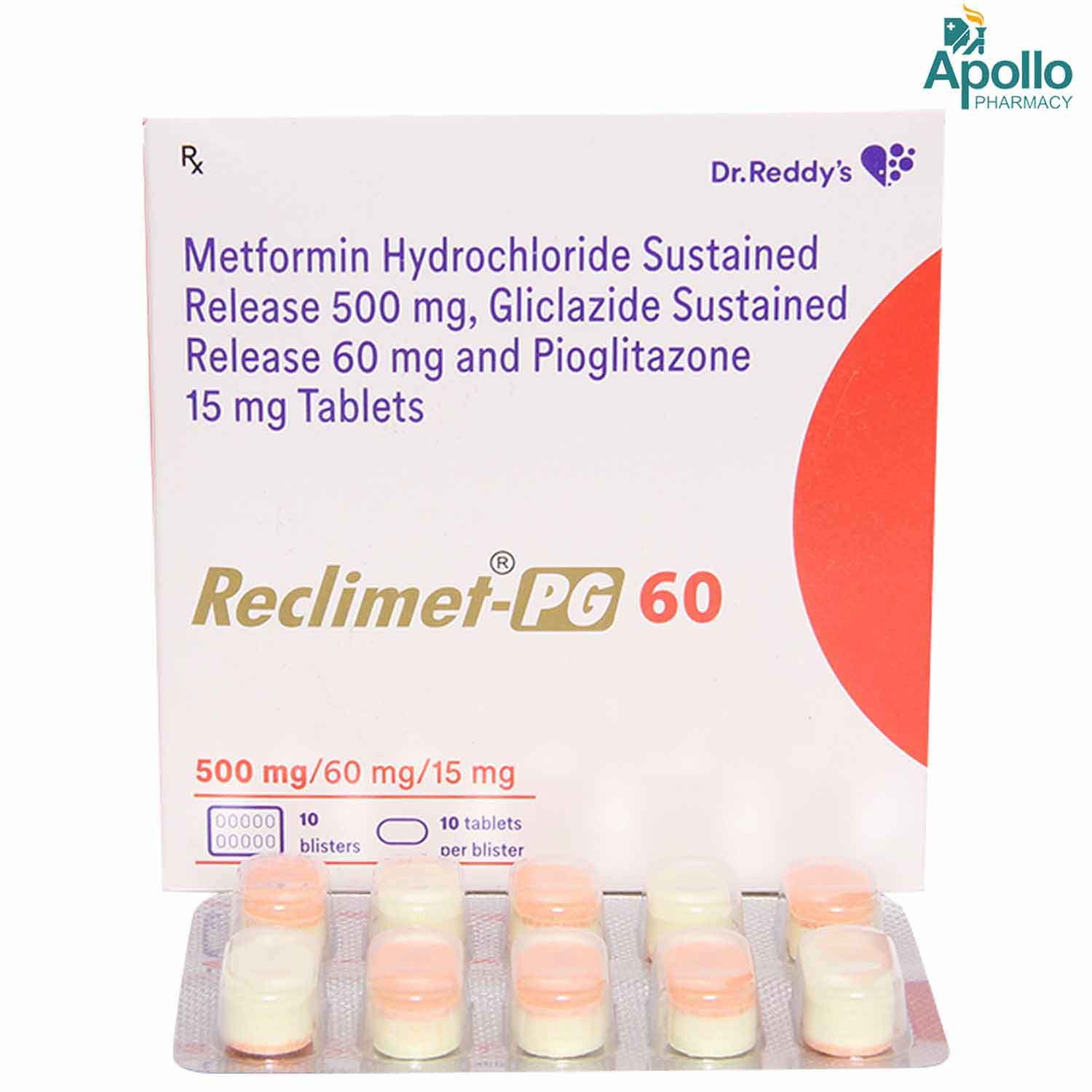 Reclimet PG 60 Tablet 10's Price, Uses, Side Effects, Composition ...