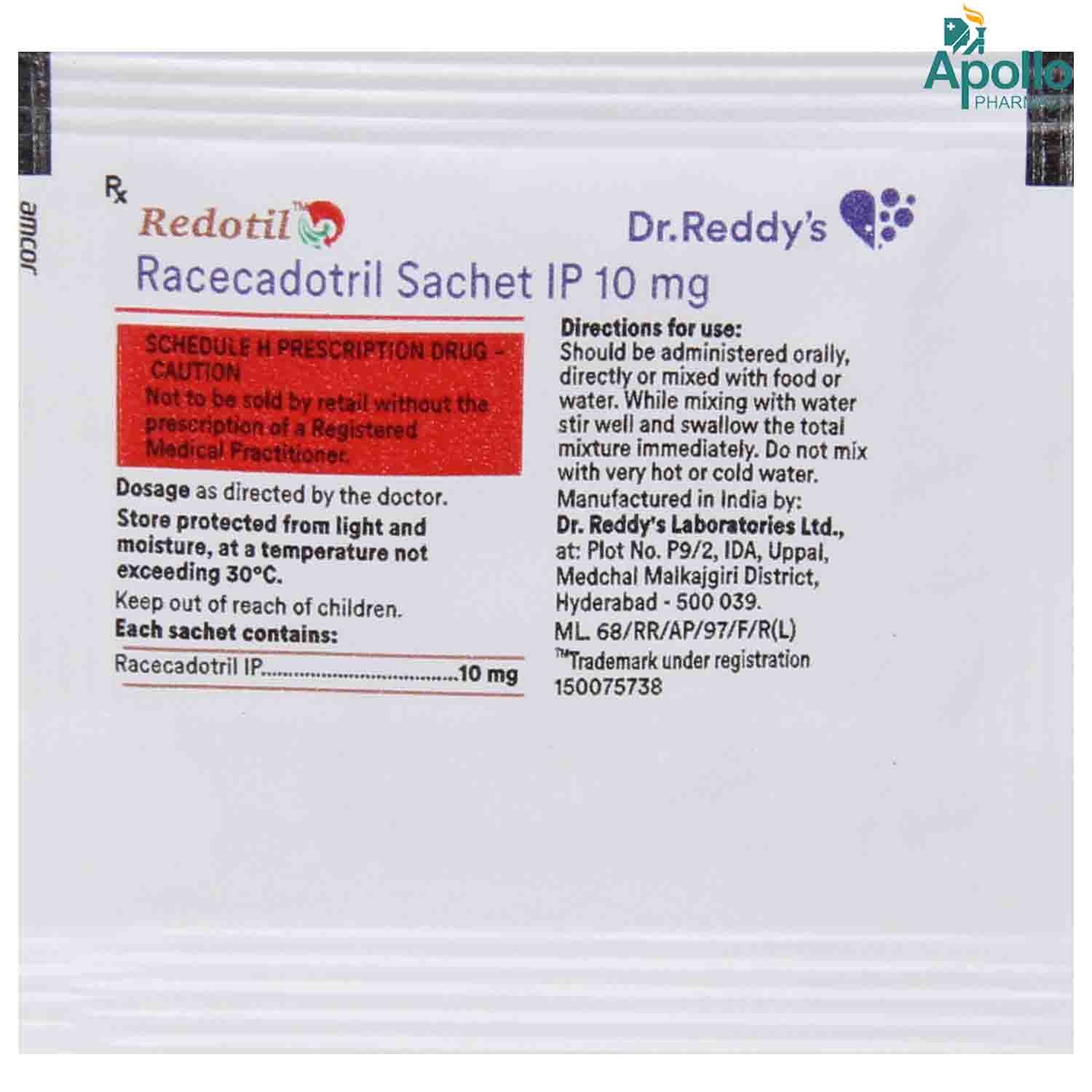 REDOTIL SACHETS 10MG Price, Uses, Side Effects, Composition - Apollo ...