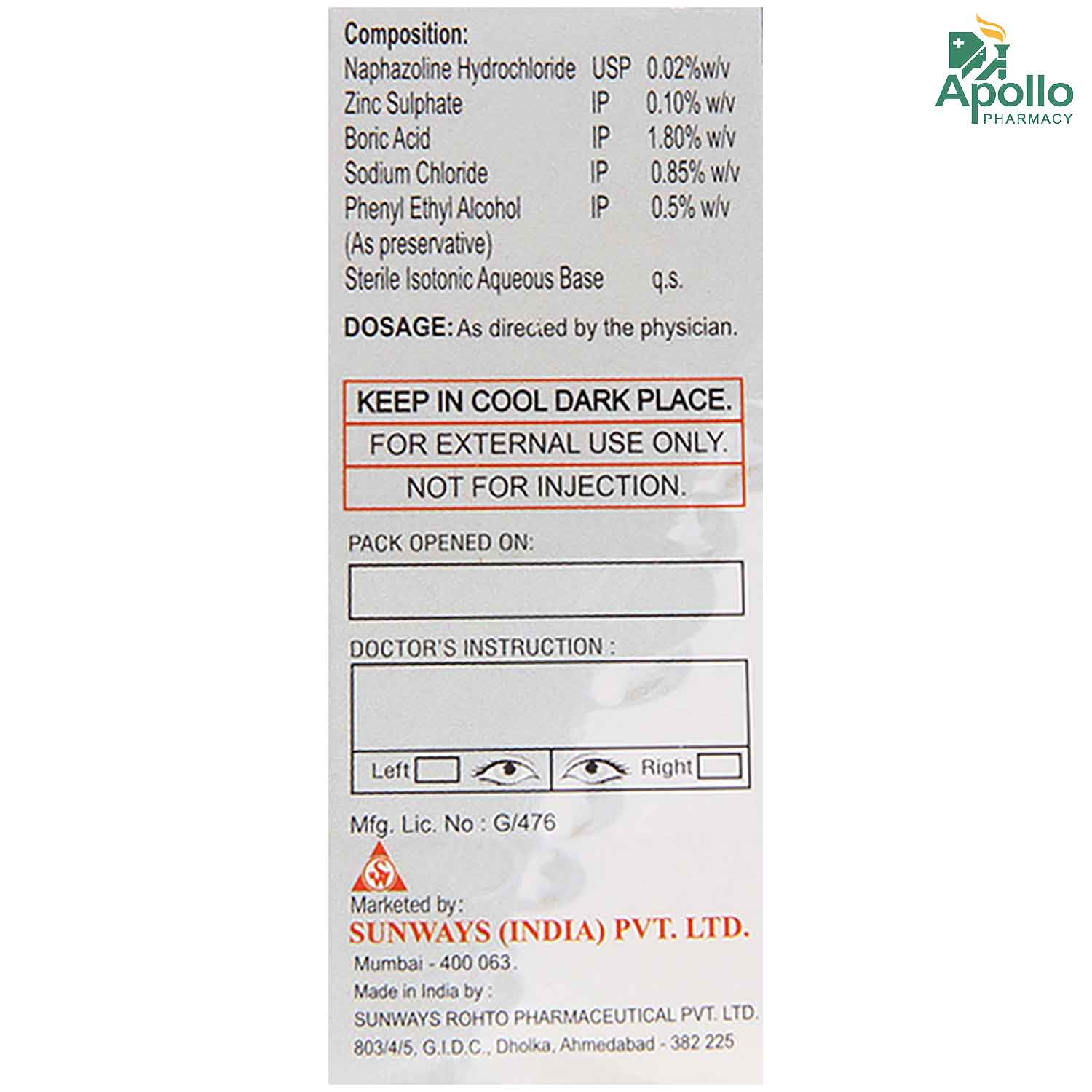 Redif Eye Drop 10 ml Price, Uses, Side Effects, Composition - Apollo ...