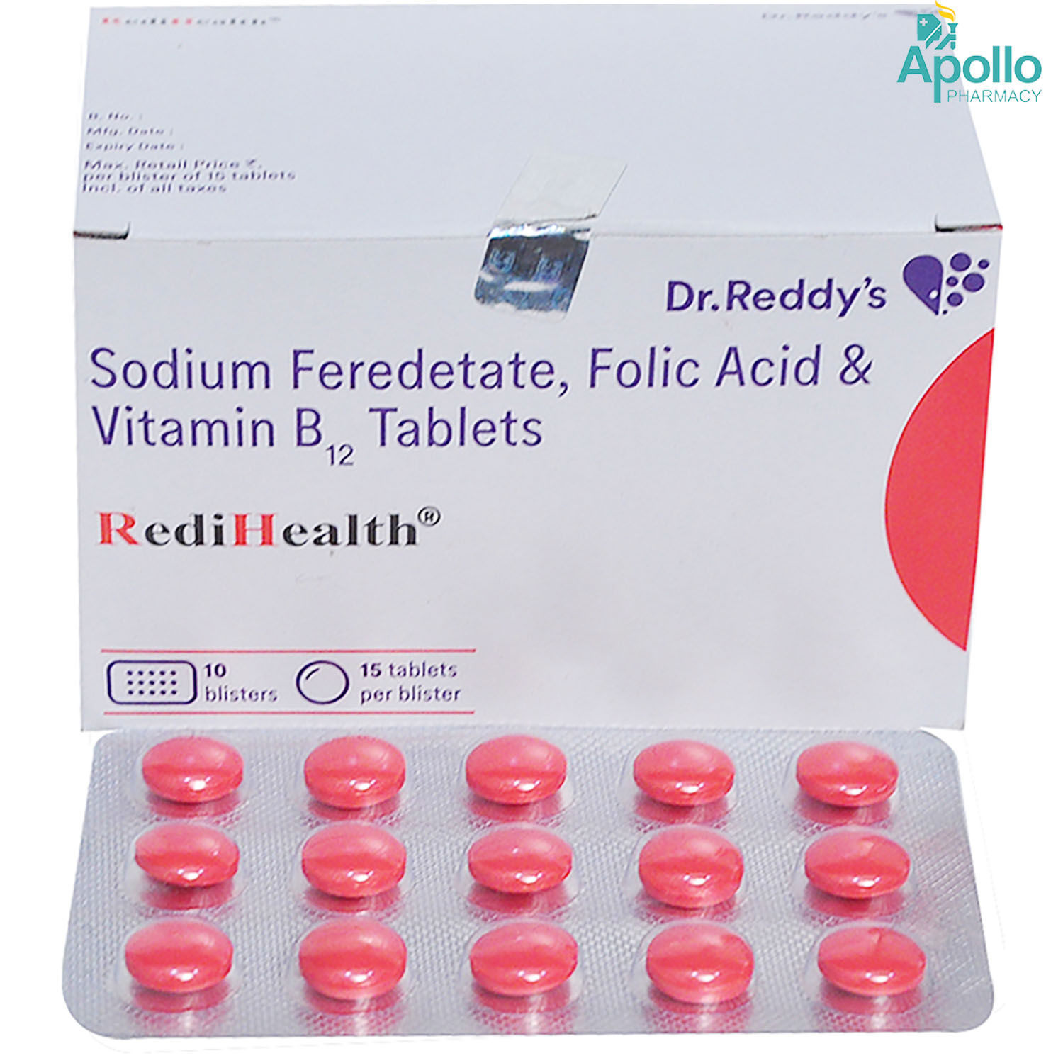 Redihealth Tablet 15's Price, Uses, Side Effects, Composition - Apollo ...