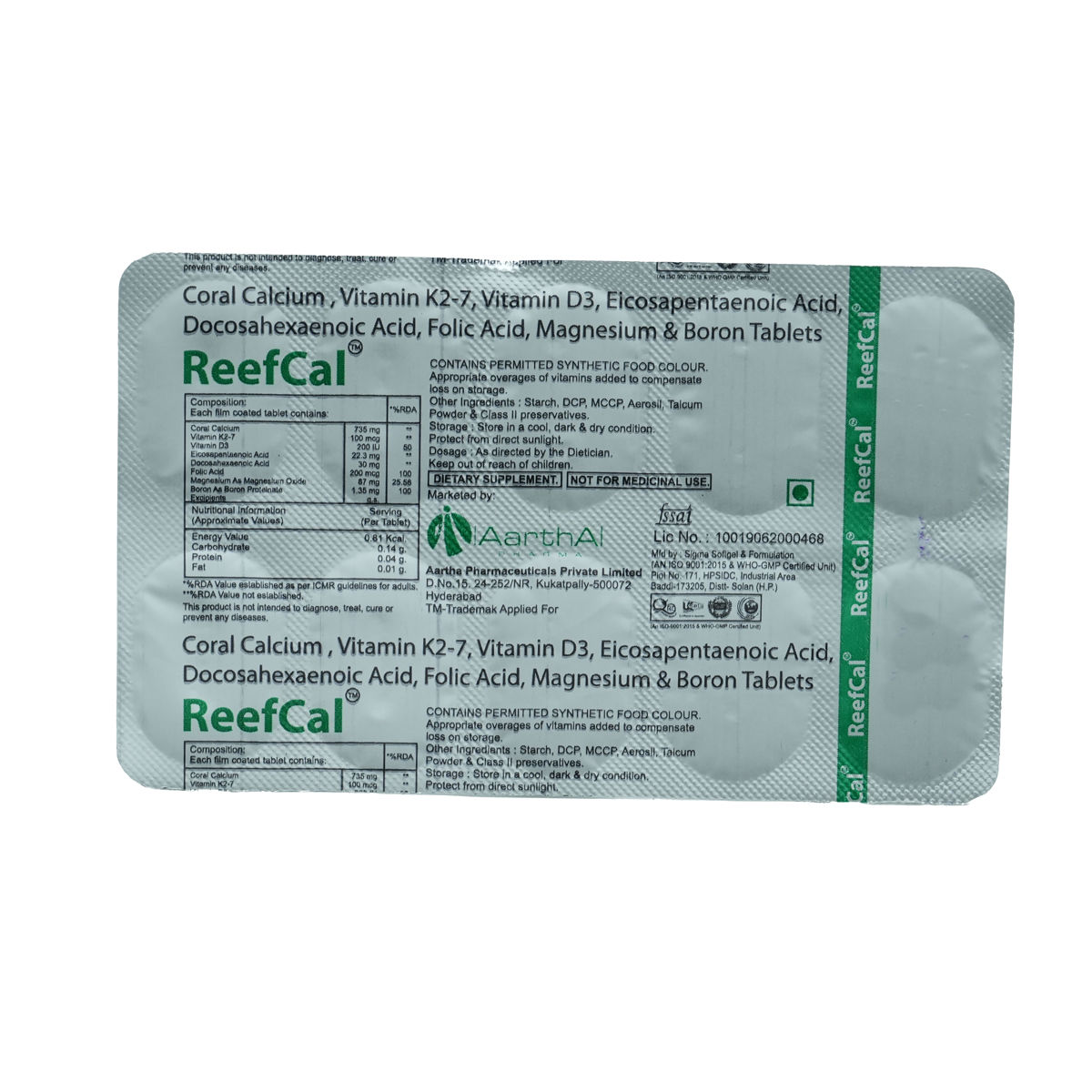 REEFCAL TABLET 10'S Price, Uses, Side Effects, Composition - Apollo ...