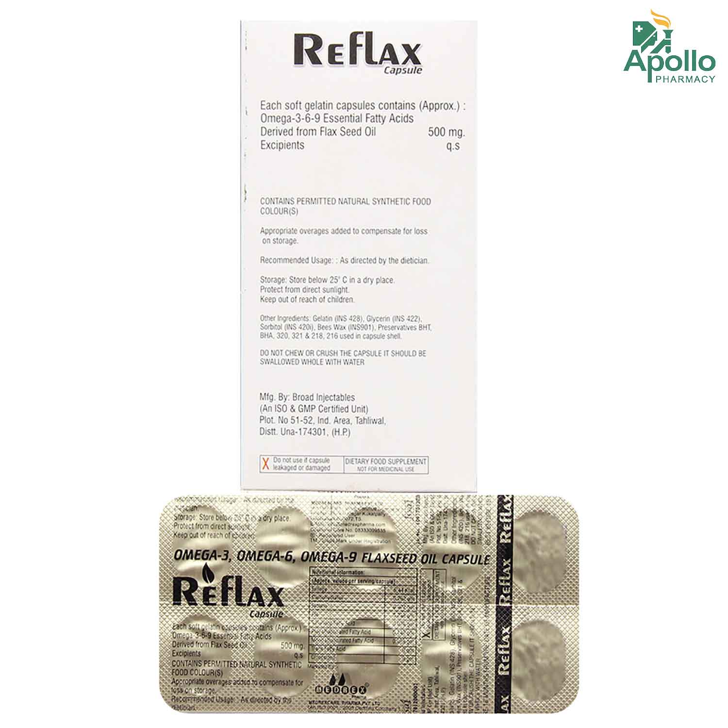 Reflax Softgel Capsule 10's Price, Uses, Side Effects, Composition ...