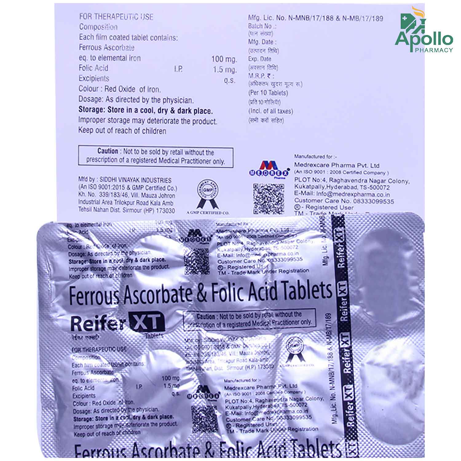 Reifer XT Tablet 10's Price, Uses, Side Effects, Composition - Apollo ...
