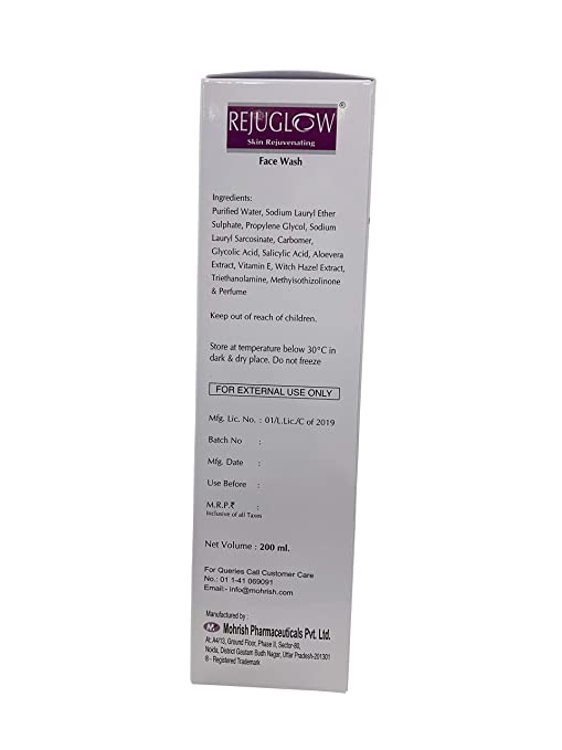Rejuglow Skin Rejuvenating Face Wash 200 ml Price, Uses, Side Effects ...