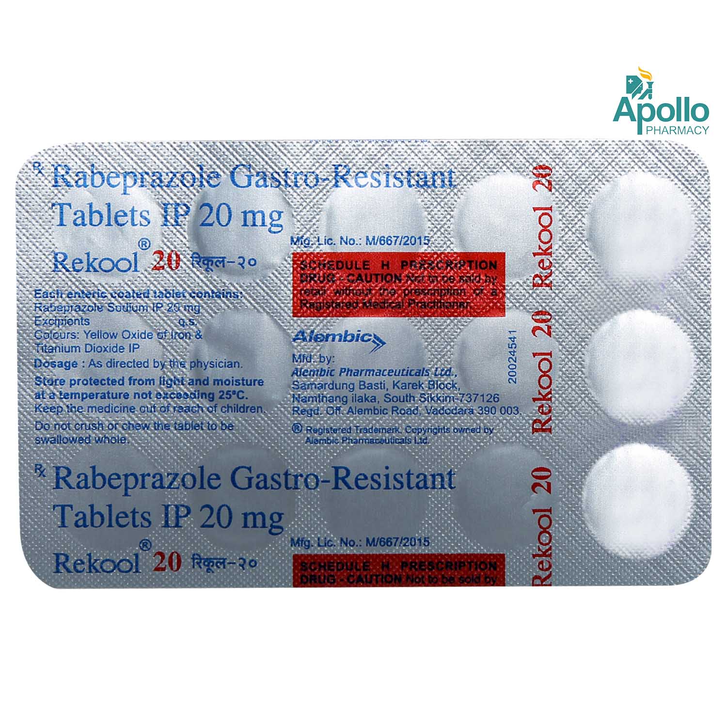 Rekool 20 Tablet 15's Price, Uses, Side Effects, Composition - Apollo ...
