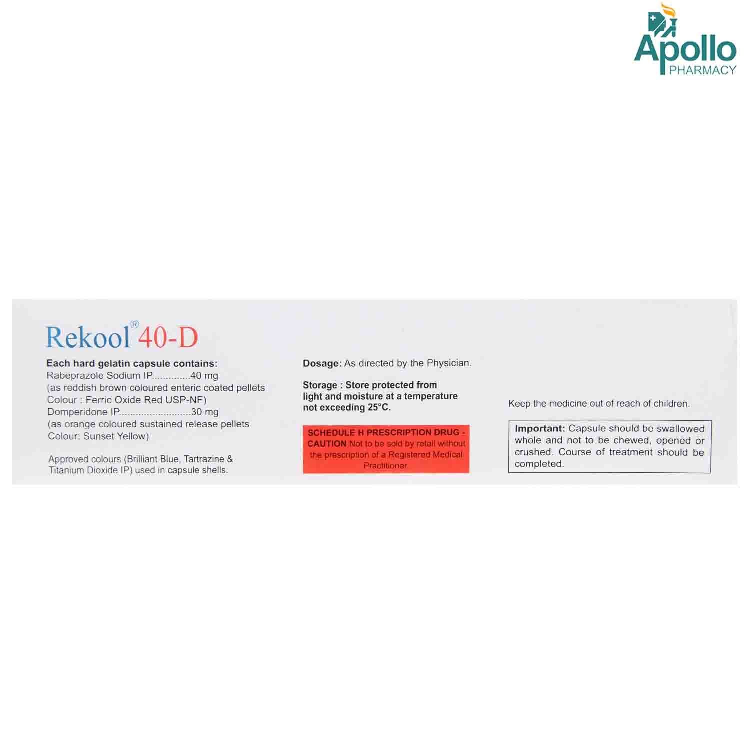 Rekool D 40 Capsule 10's Price, Uses, Side Effects, Composition ...