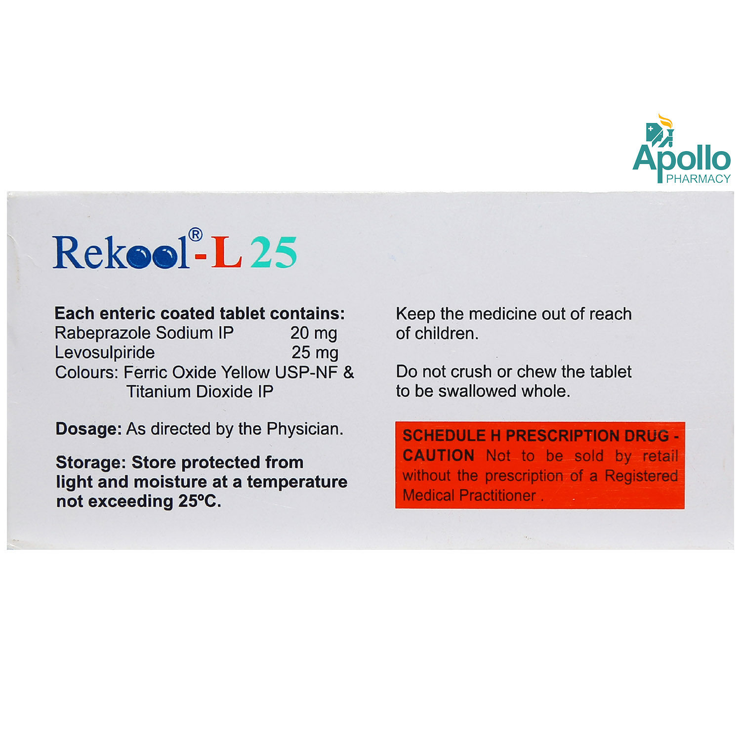 Rekool-L 25 Tablet 1's Price, Uses, Side Effects, Composition - Apollo ...