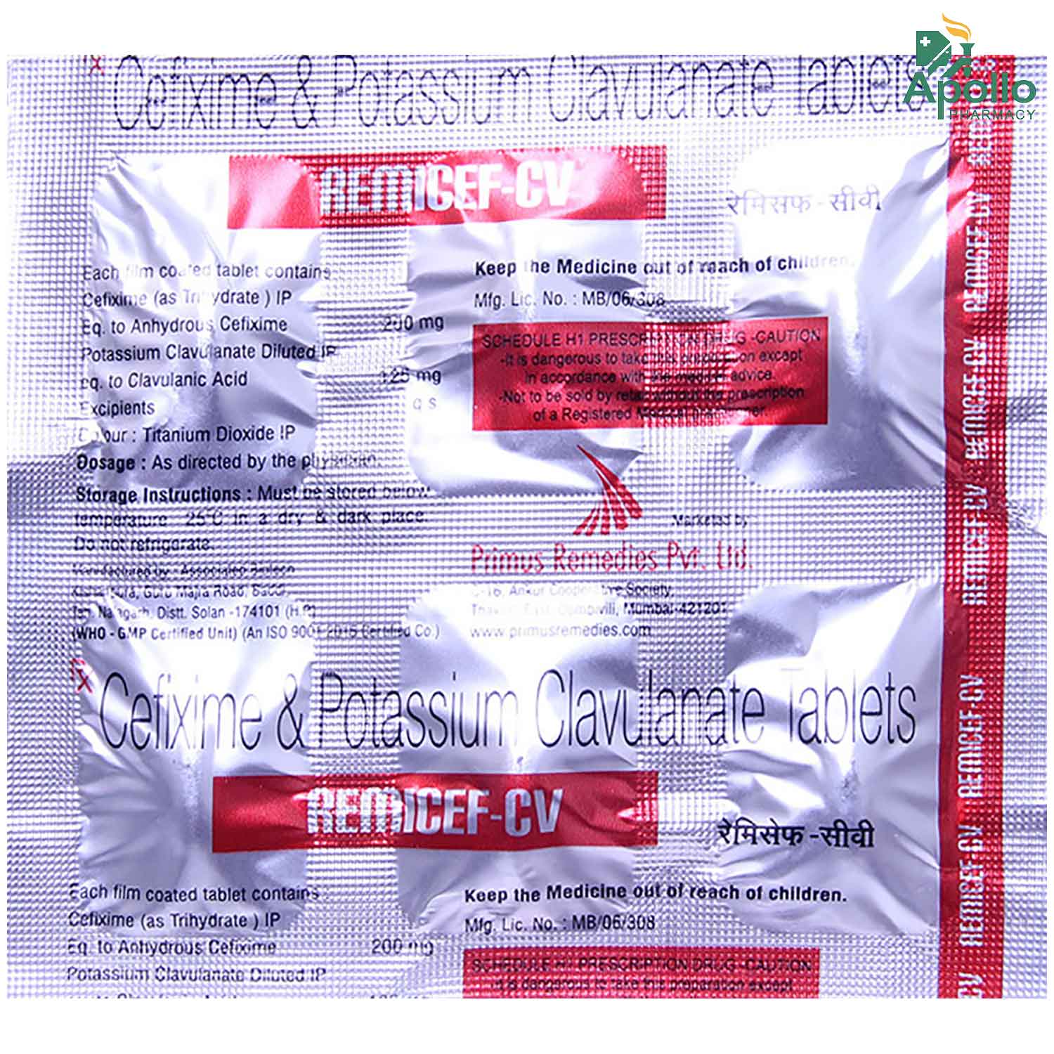 REMICEF CV TABLET Price, Uses, Side Effects, Composition - Apollo Pharmacy