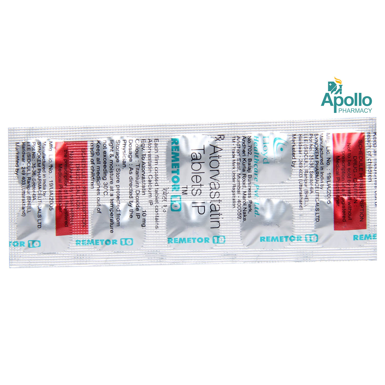 Remetor 10 Tablet 10's Price, Uses, Side Effects, Composition - Apollo ...