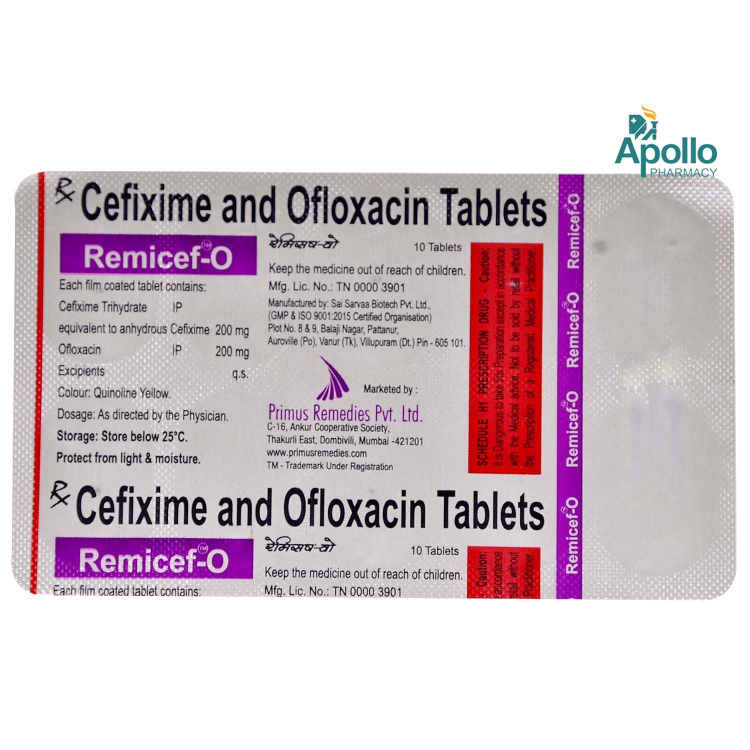 REMICEF O 200MG TABLET 10'S Price, Uses, Side Effects, Composition ...
