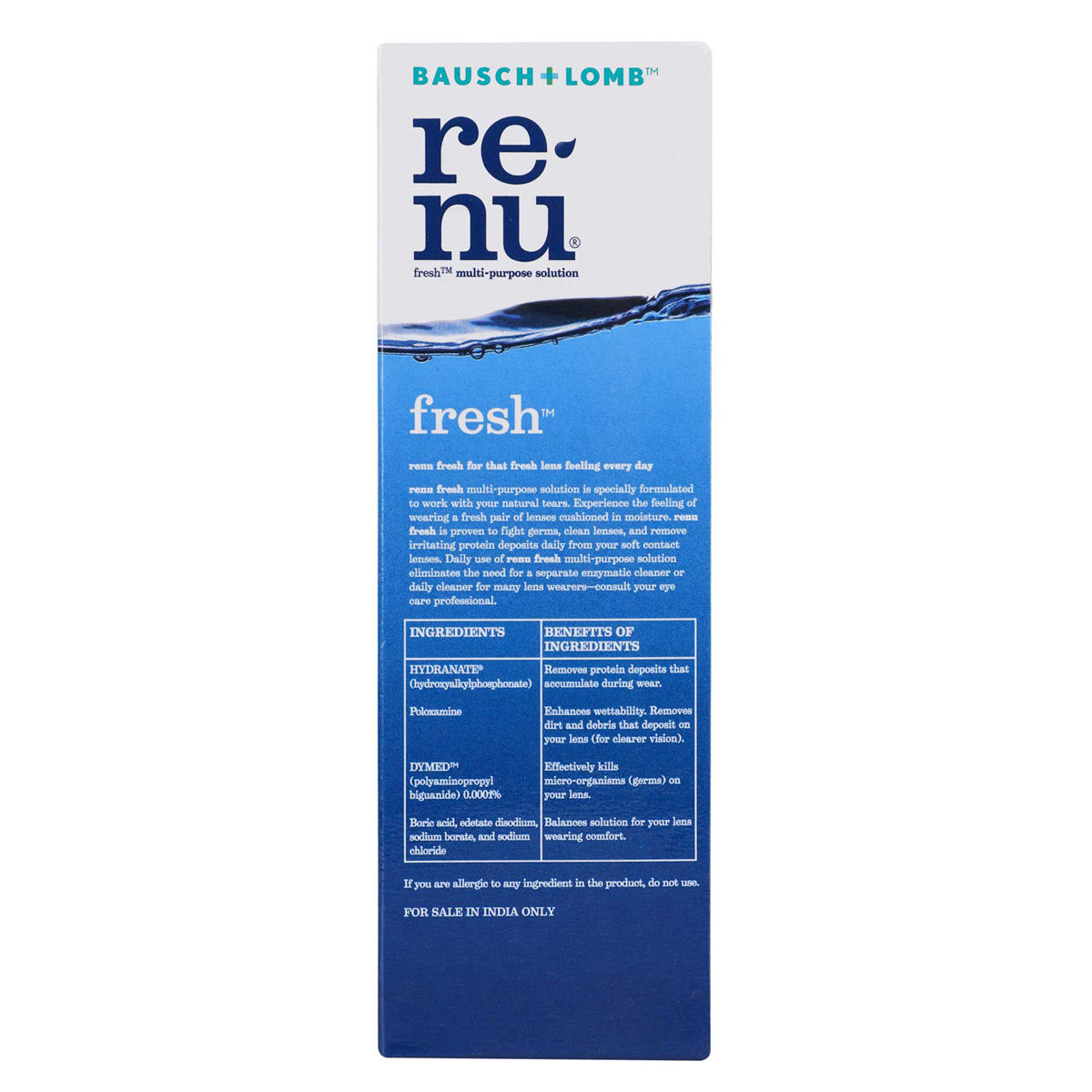 Renu Fresh Multi-Purpose Solution, 120 ml Price, Uses, Side Effects ...