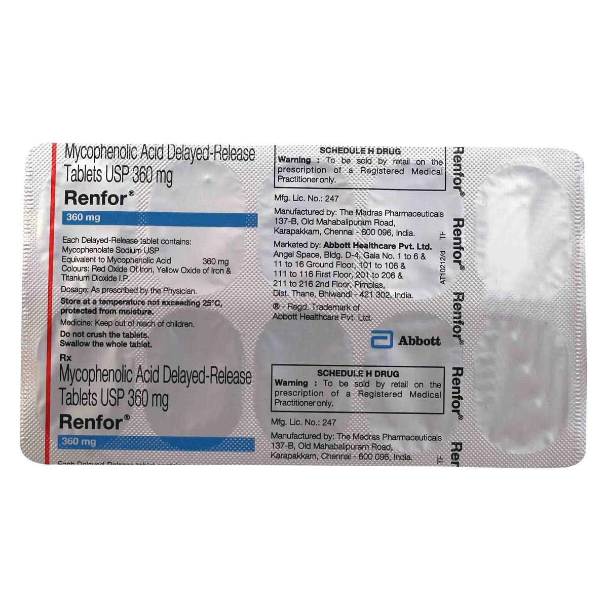 Renfor 360mg Tablet 10's Price, Uses, Side Effects, Composition ...