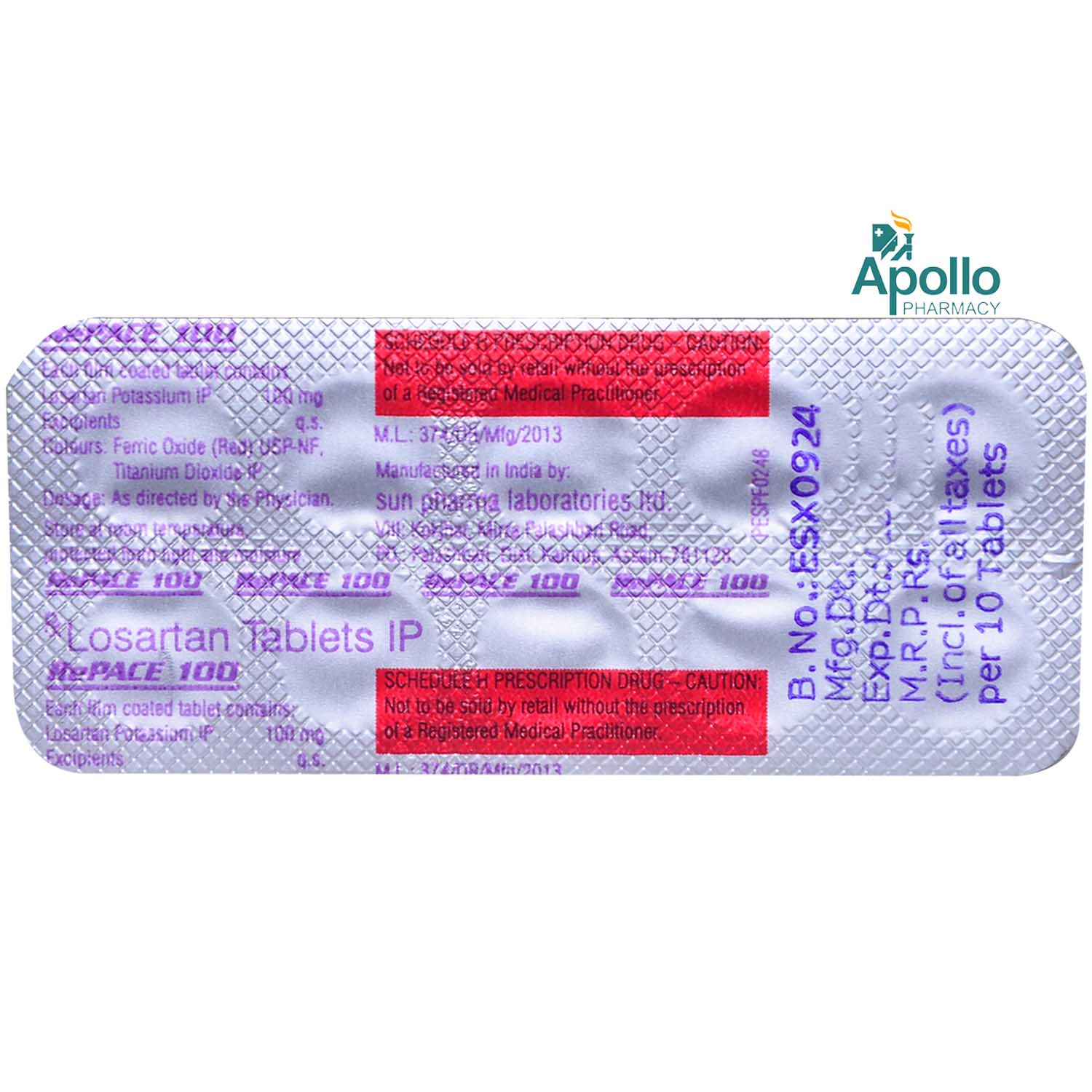 Repace 100 Tablet 10's Price, Uses, Side Effects, Composition - Apollo ...