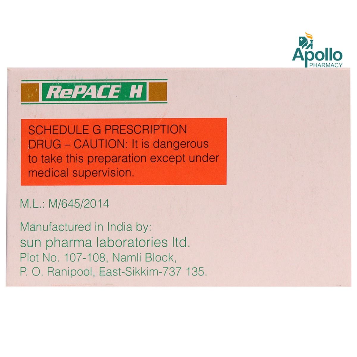 Repace H Tablet 10's Price, Uses, Side Effects, Composition - Apollo ...